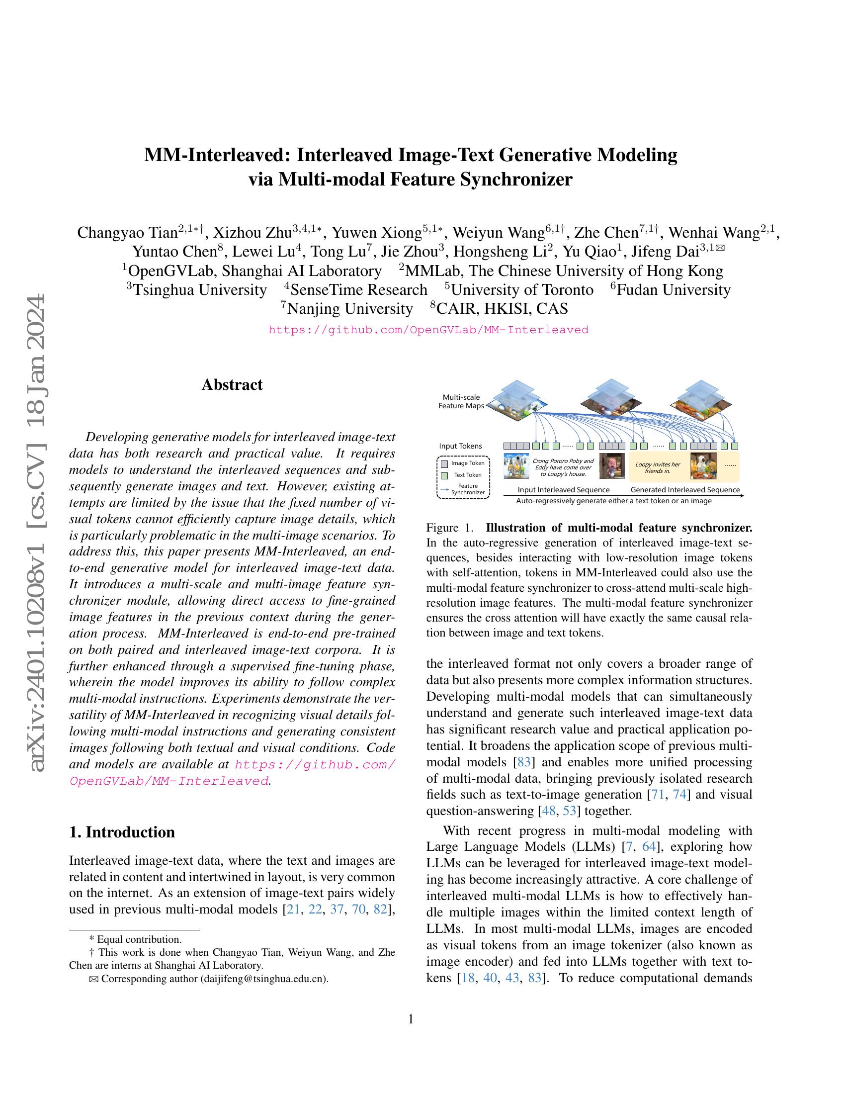 MM-Interleaved: Interleaved Image-Text Generative Modeling via Multi ...