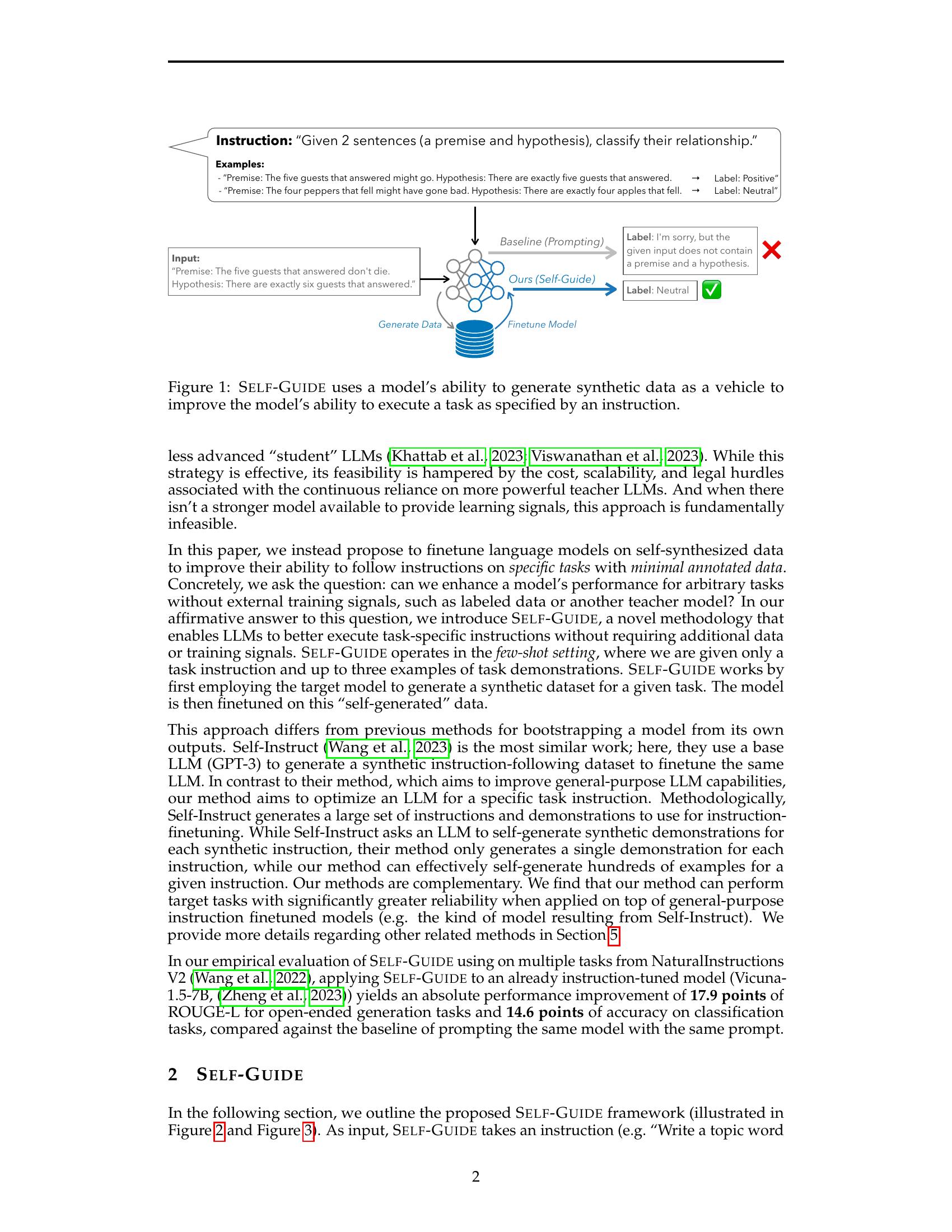SELF-GUIDE: Better Task-Specific Instruction Following via Self-Synthetic Finetuning - 智源社区论文
