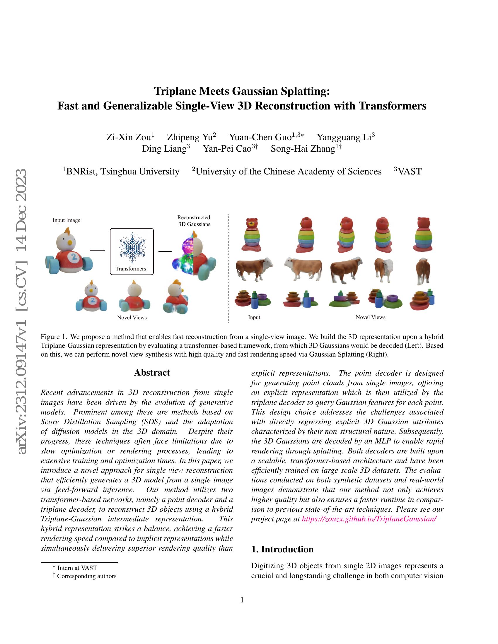 Triplane Meets Gaussian Splatting Fast And Generalizable Single View 3d Reconstruction With