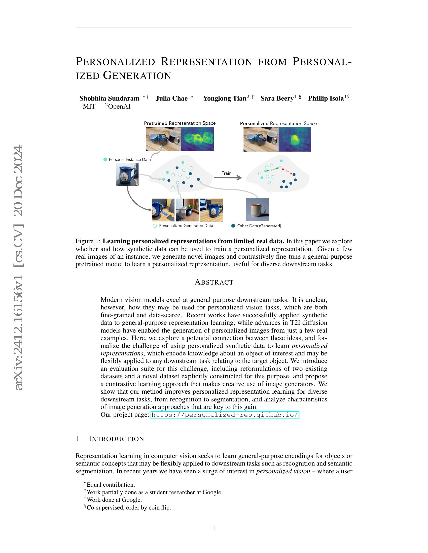 Personalized Representation from Personalized Generation - 智源社区论文