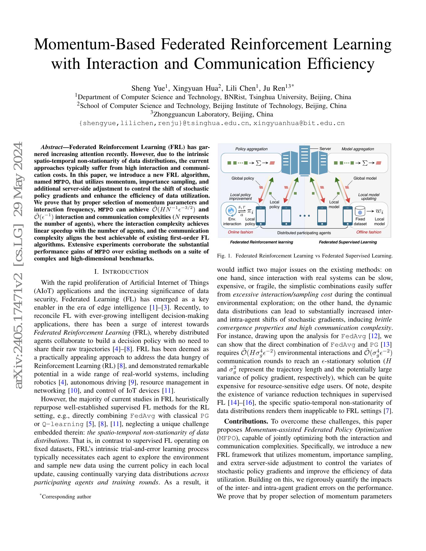 Momentum-Based Federated Reinforcement Learning with Interaction and ...