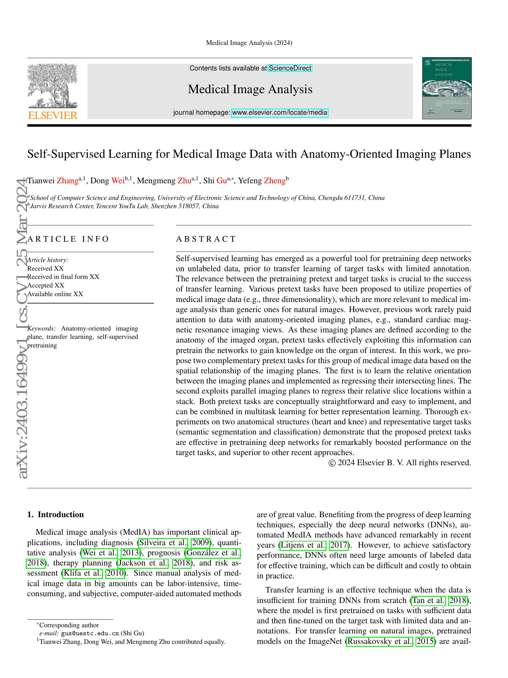 Self-Supervised Learning for Medical Image Data with Anatomy-Oriented ...
