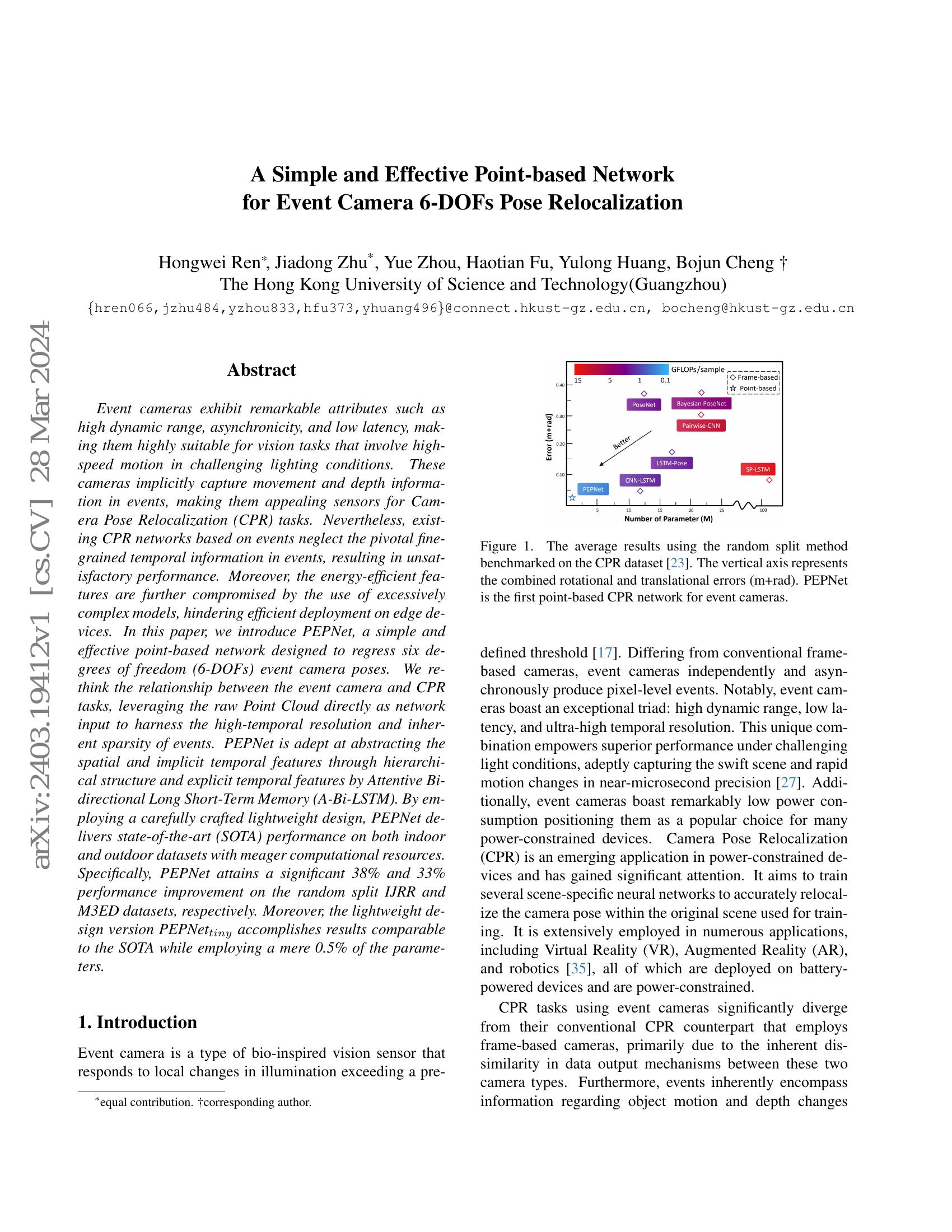 A Simple and Effective Point-based Network for Event Camera 6-DOFs Pose Relocalization - 智源社区论文