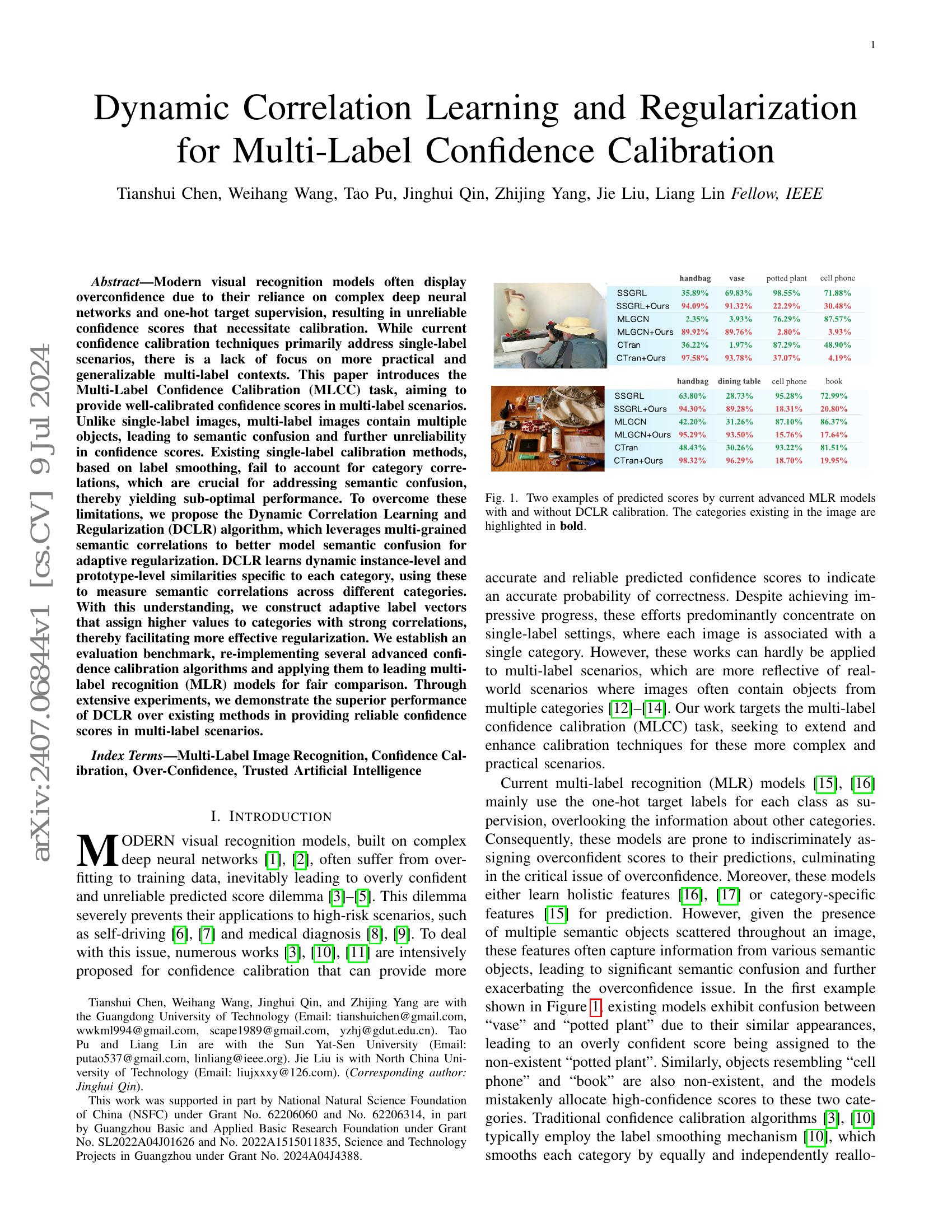 Dynamic Correlation Learning and Regularization for Multi-Label Confidence Calibration - 智源社区论文