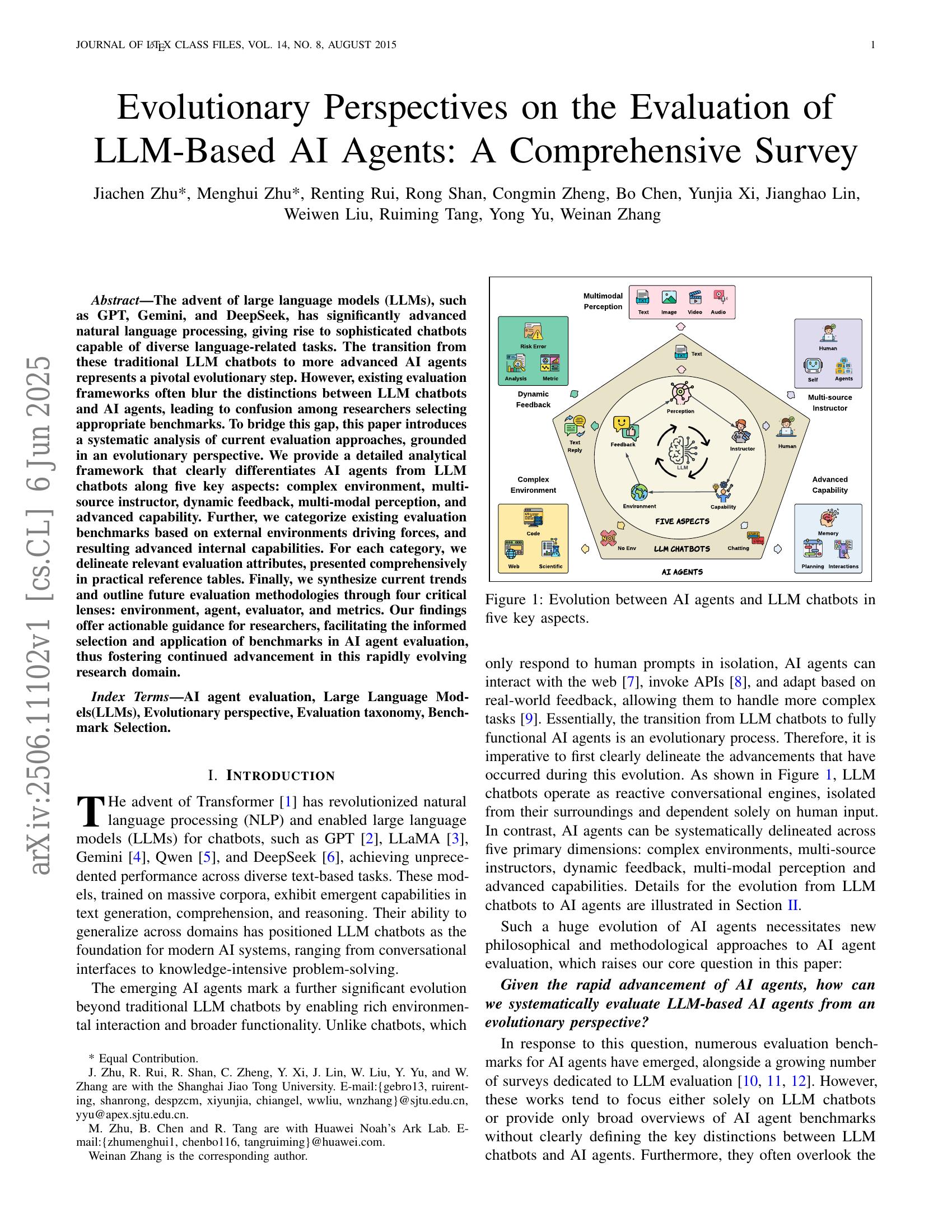 Evolutionary Perspectives on the Evaluation of LLM-Based AI Agents: A ...