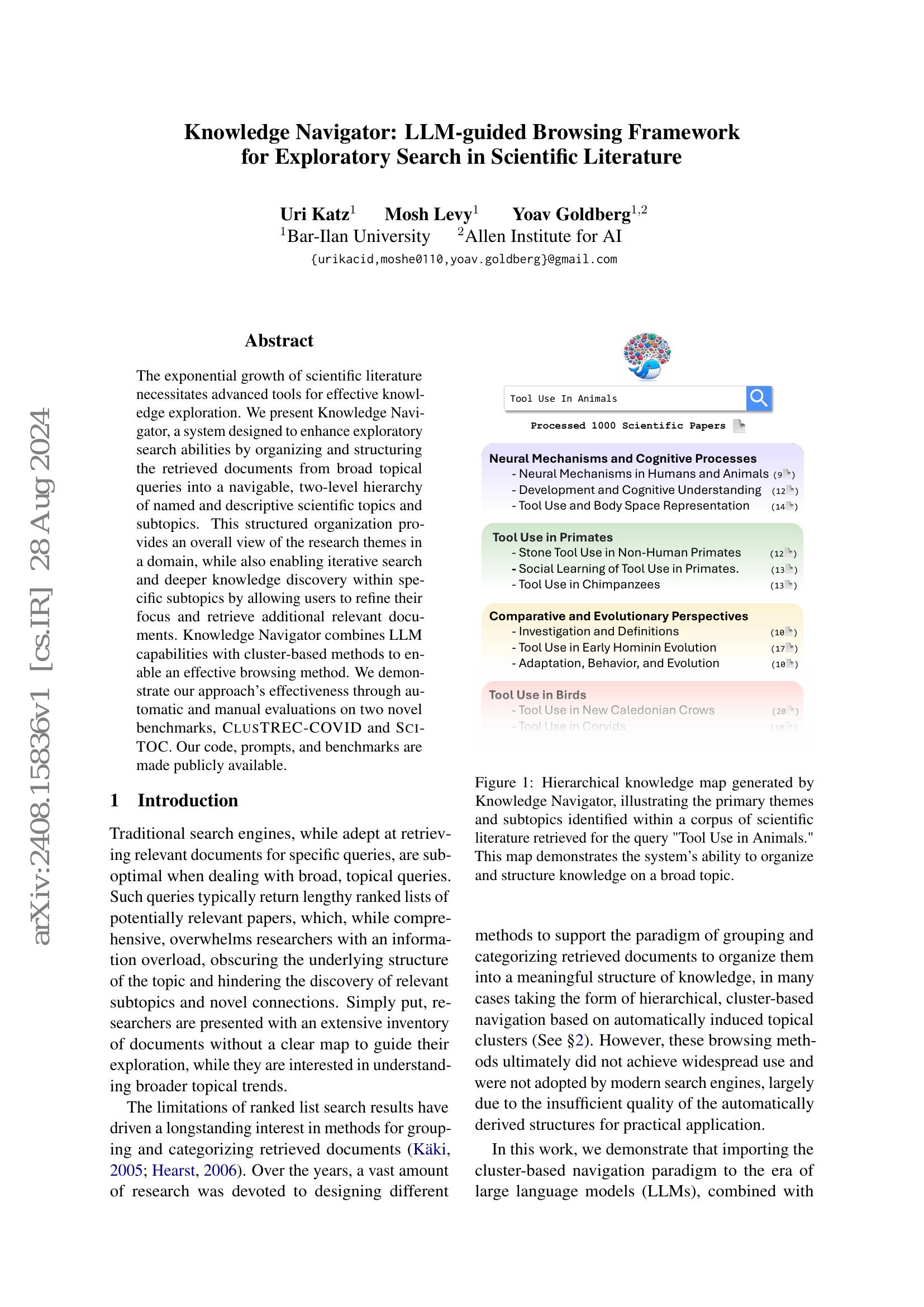 Knowledge Navigator: LLM-guided Browsing Framework for Exploratory ...