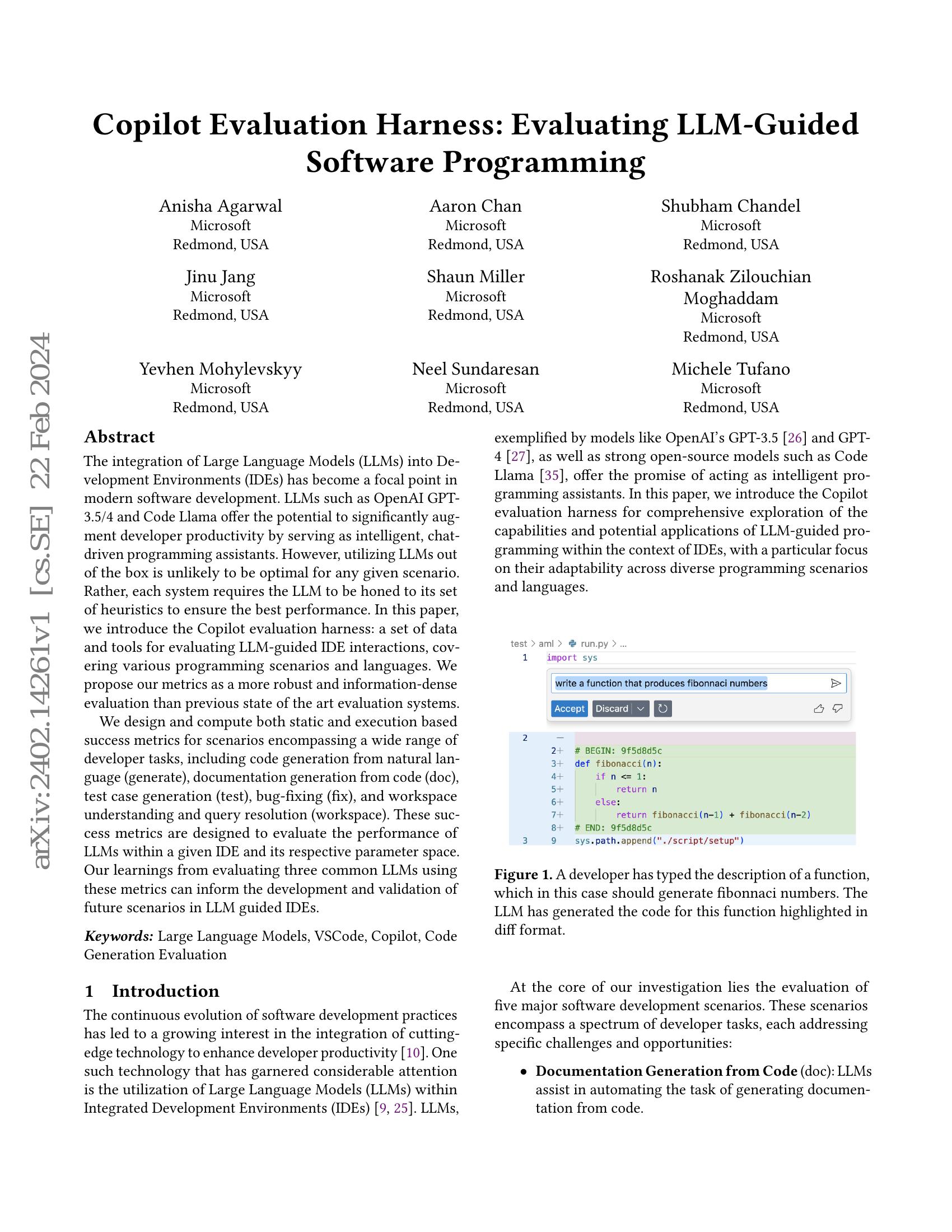 Copilot Evaluation Harness: Evaluating LLM-Guided Software Programming ...