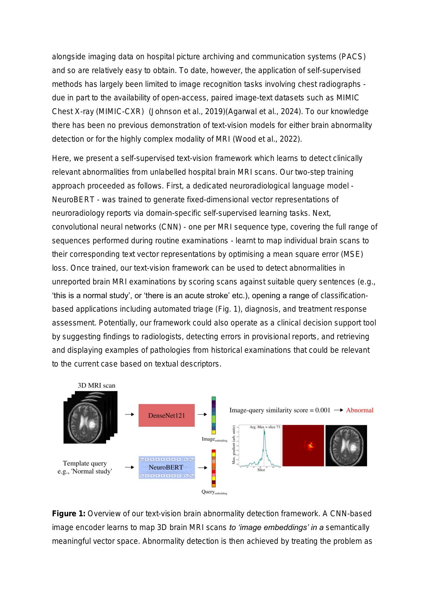 A self-supervised text-vision framework for automated brain abnormality detection - 智源社区论文