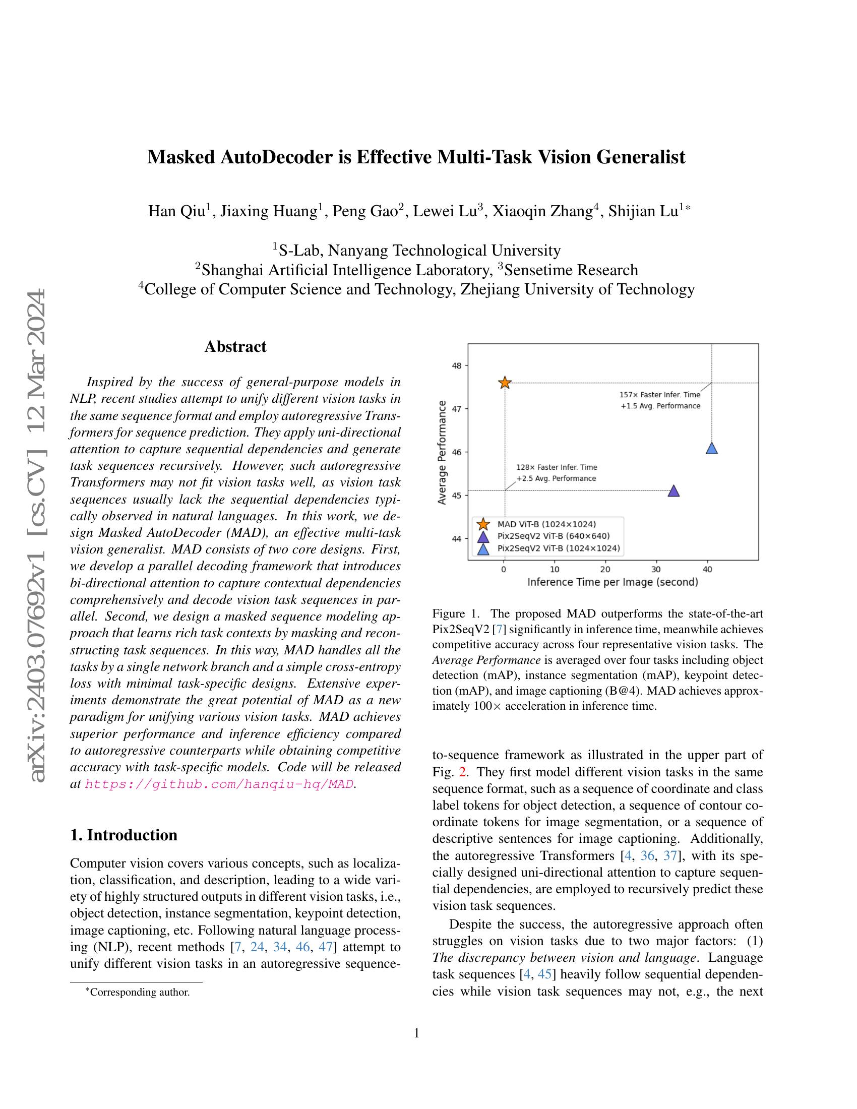 Masked AutoDecoder is Effective Multi-Task Vision Generalist - 智源社区论文