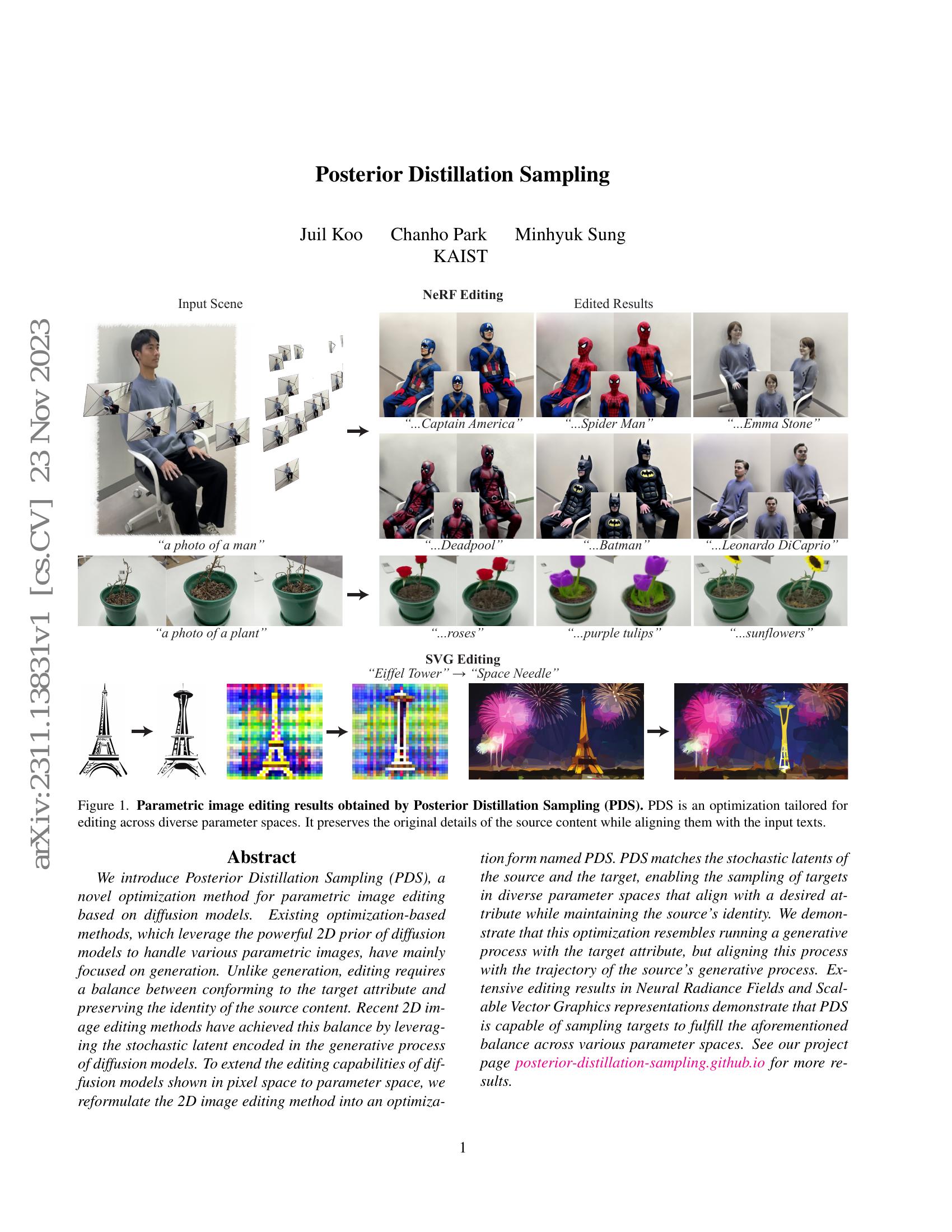Posterior Distillation Sampling - 智源社区论文
