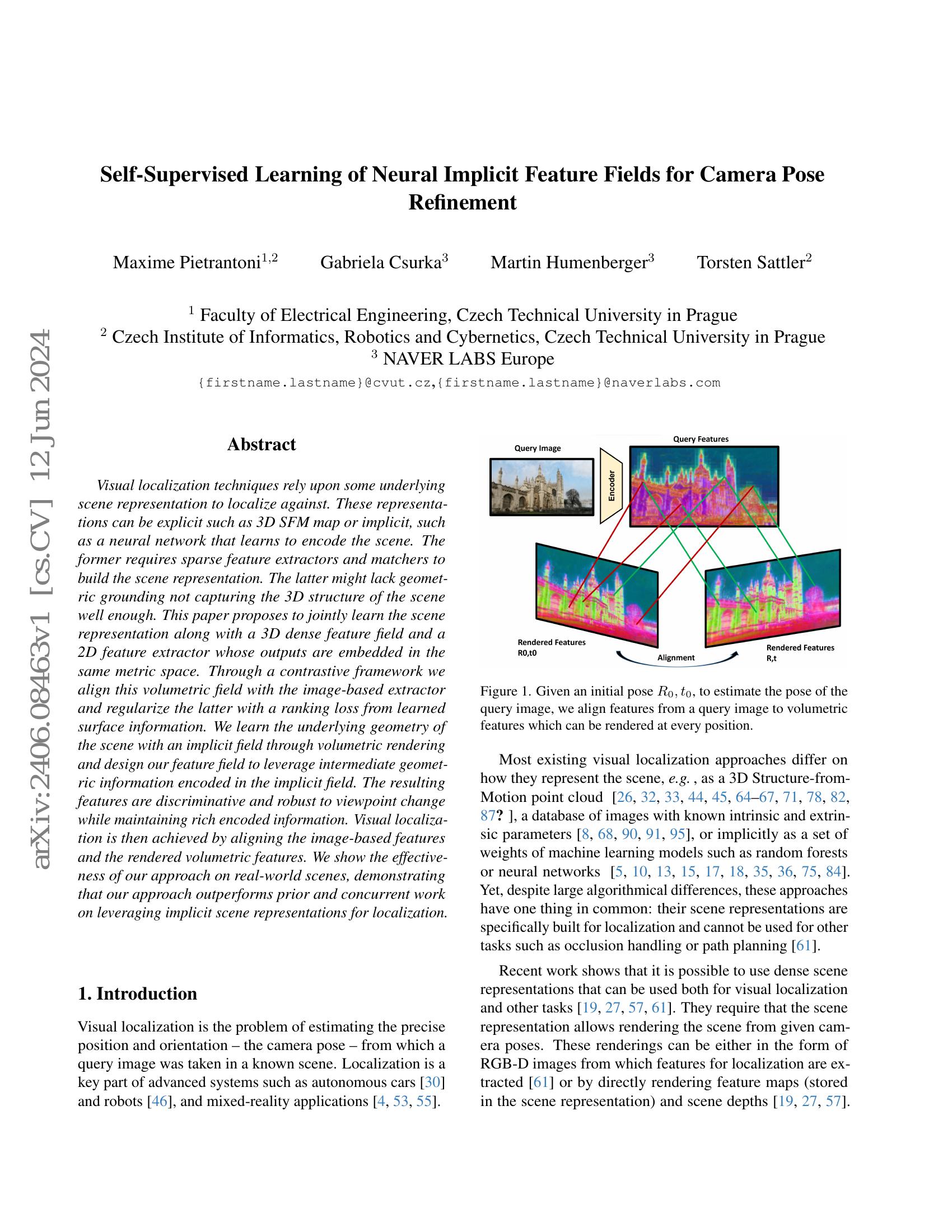 Self-supervised Learning of Neural Implicit Feature Fields for Camera Pose Refinement - 智源社区论文