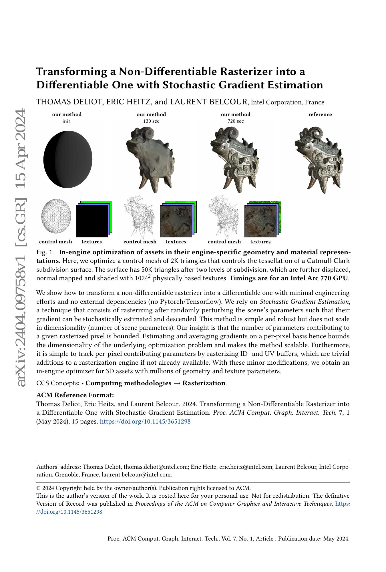 Transforming a Non-Differentiable Rasterizer into a Differentiable One ...