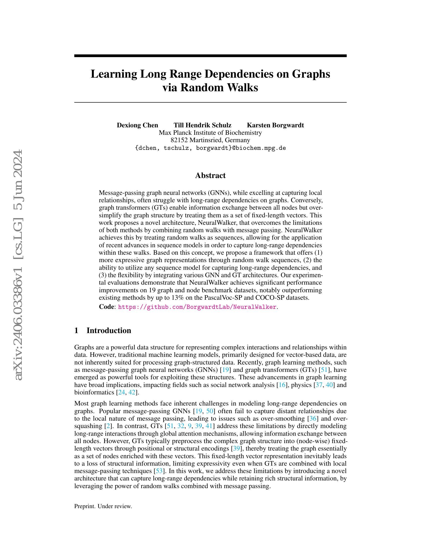 Learning Long Range Dependencies on Graphs via Random Walks - 智源社区论文