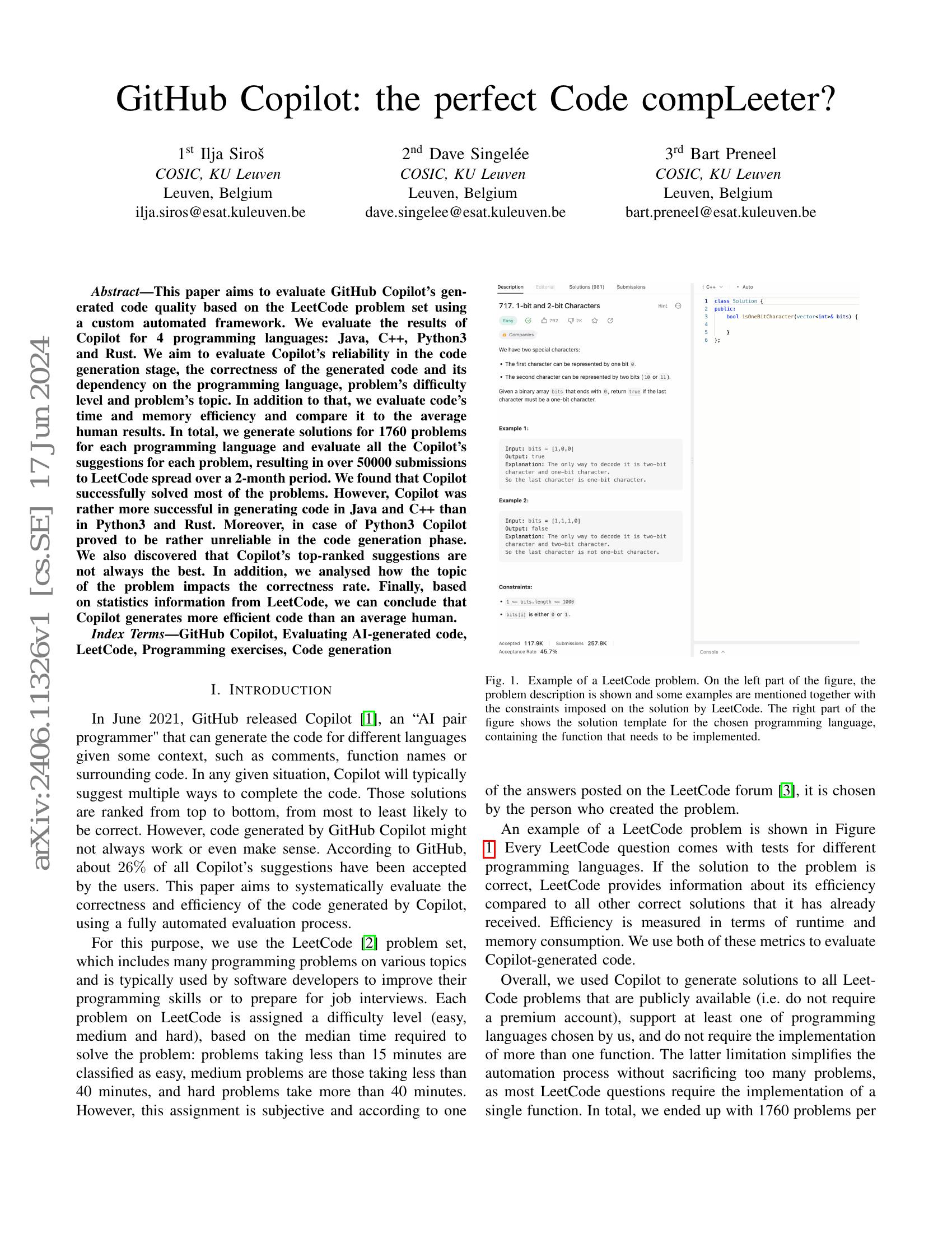 GitHub Copilot: the perfect Code compLeeter? - 智源社区论文