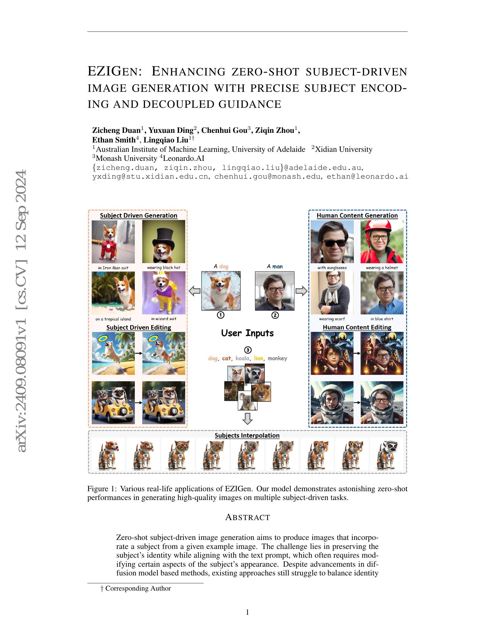 EZIGen: Enhancing zero-shot subject-driven image generation with ...