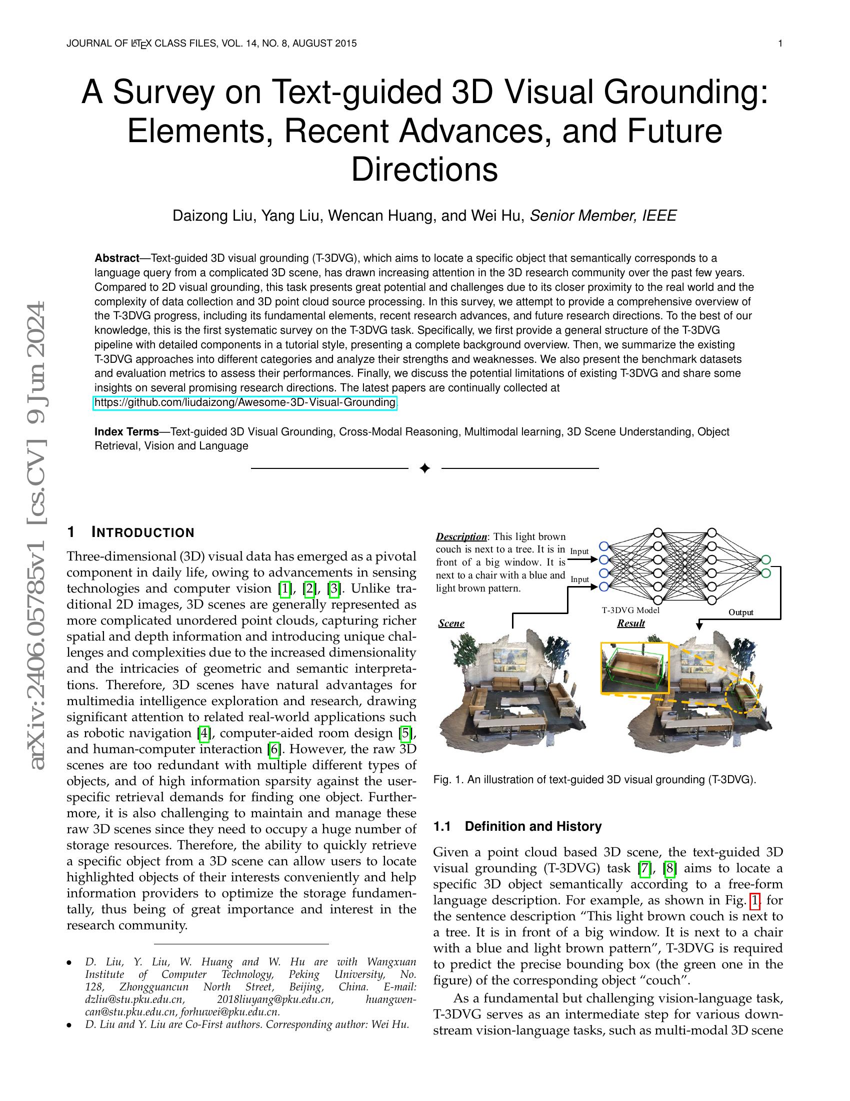 A Survey on Text-guided 3D Visual Grounding: Elements, Recent Advances, and Future Directions ...