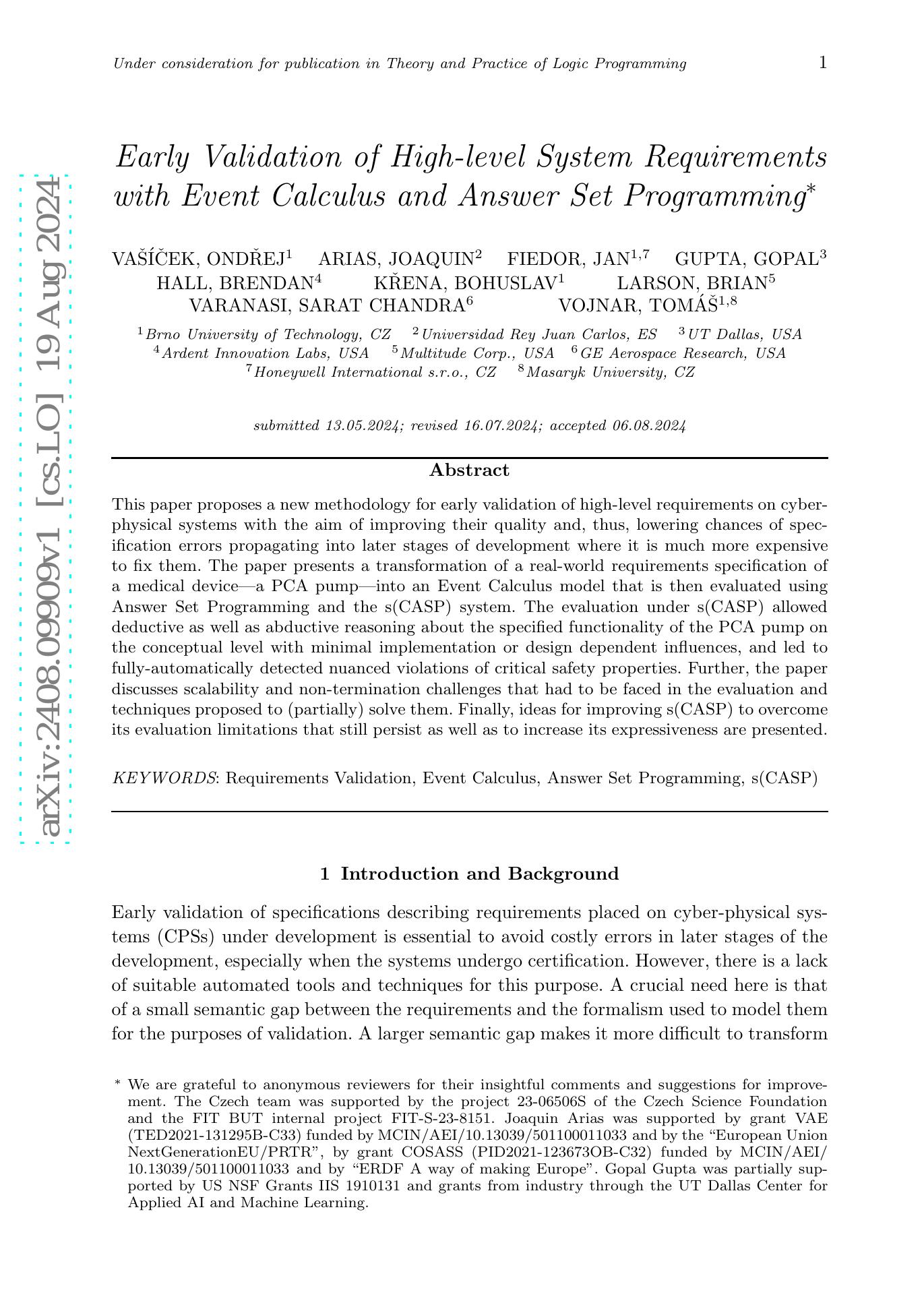 Early Validation of High-level System Requirements with Event Calculus ...