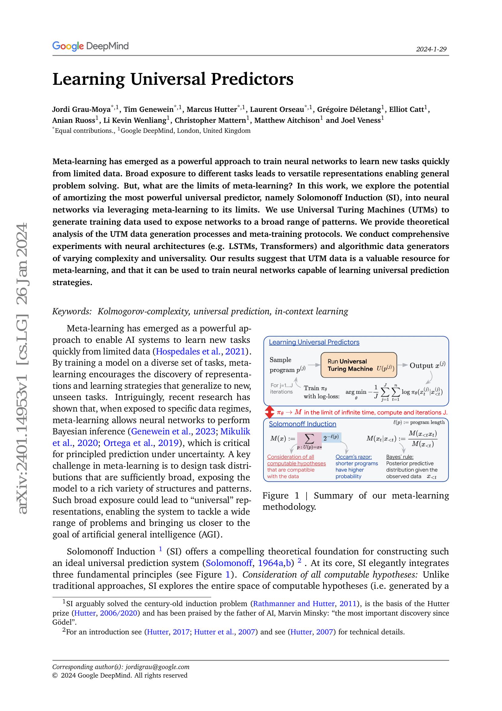 Learning Universal Predictors - 智源社区论文