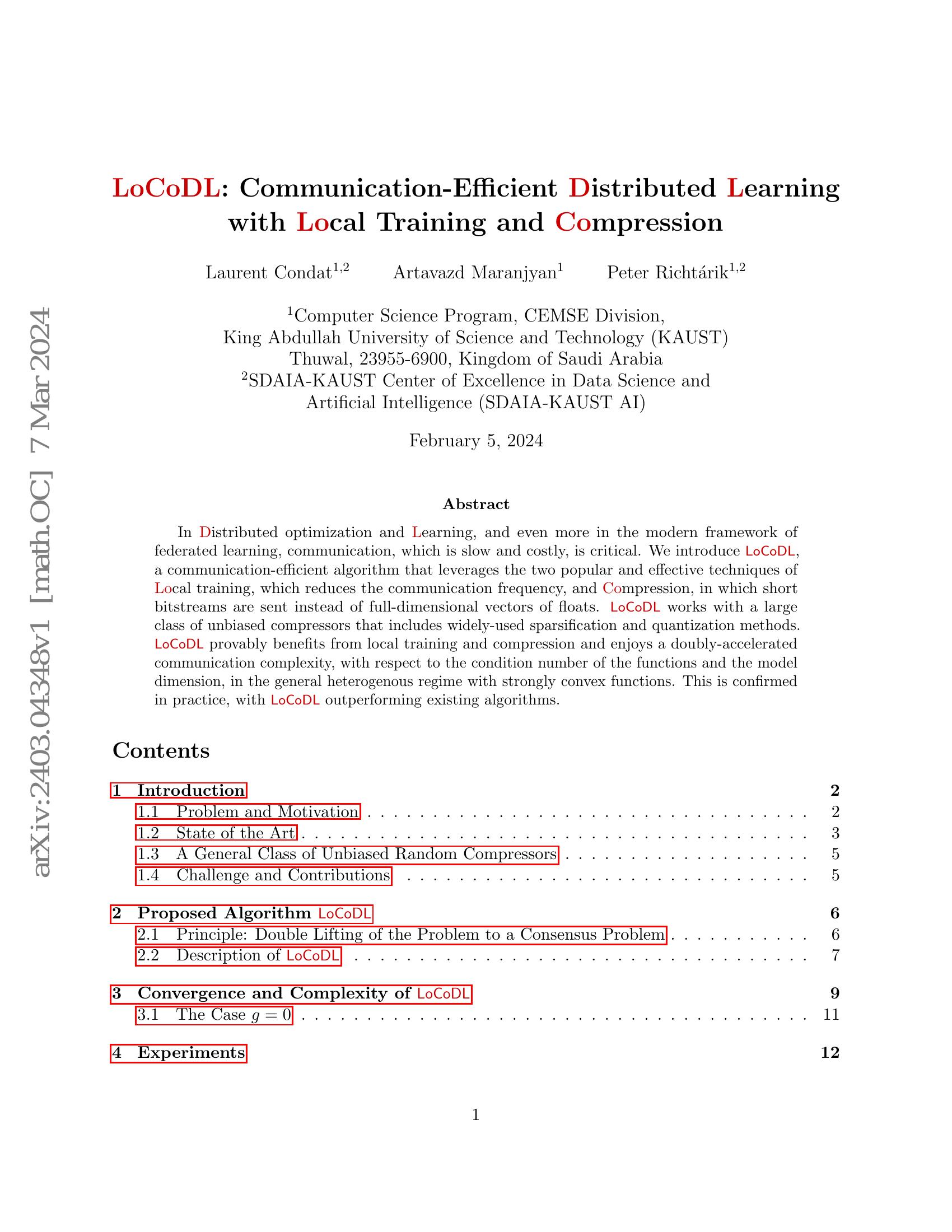 LoCoDL: Communication-Efficient Distributed Learning with Local Training and Compression - 智源社区论文
