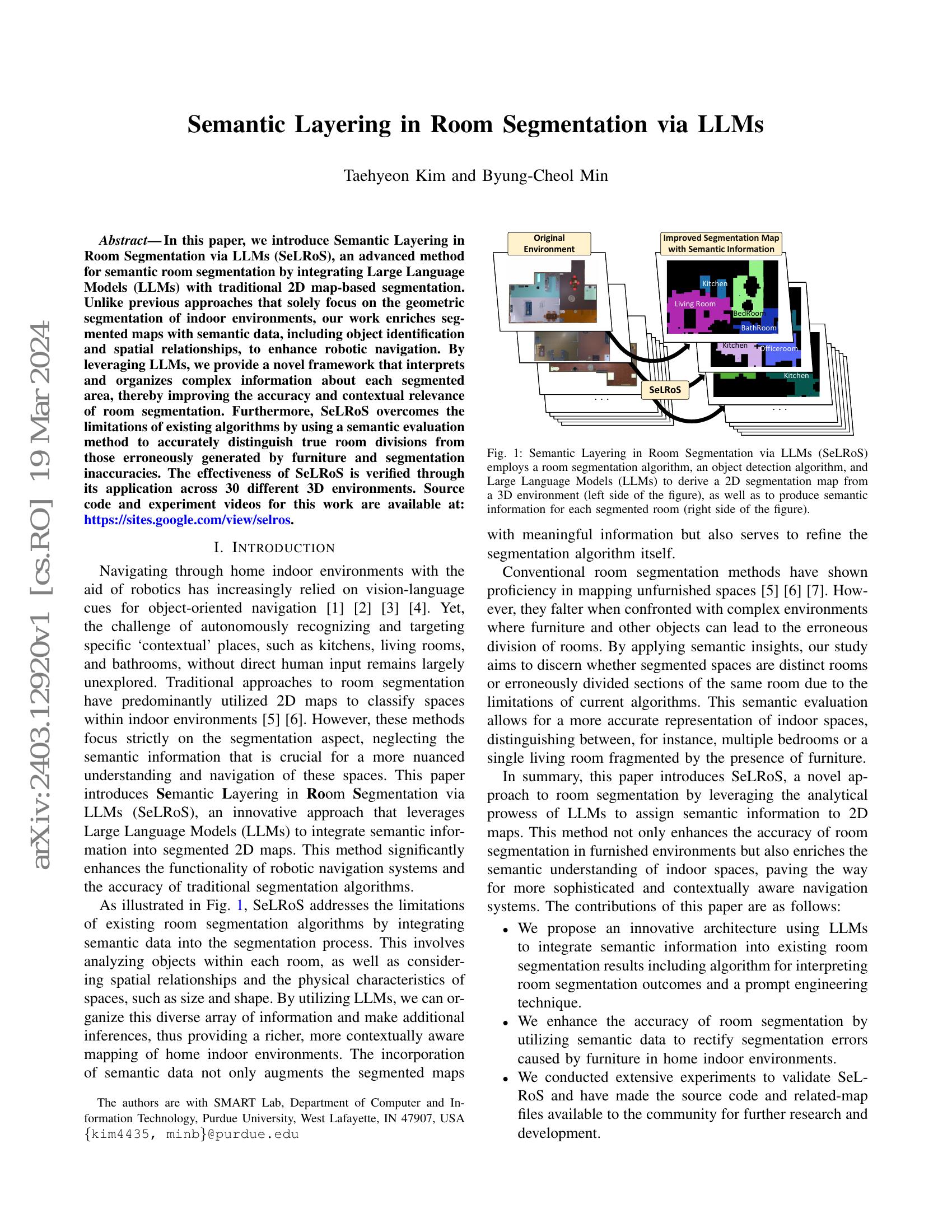 Semantic Layering in Room Segmentation via LLMs - 智源社区论文