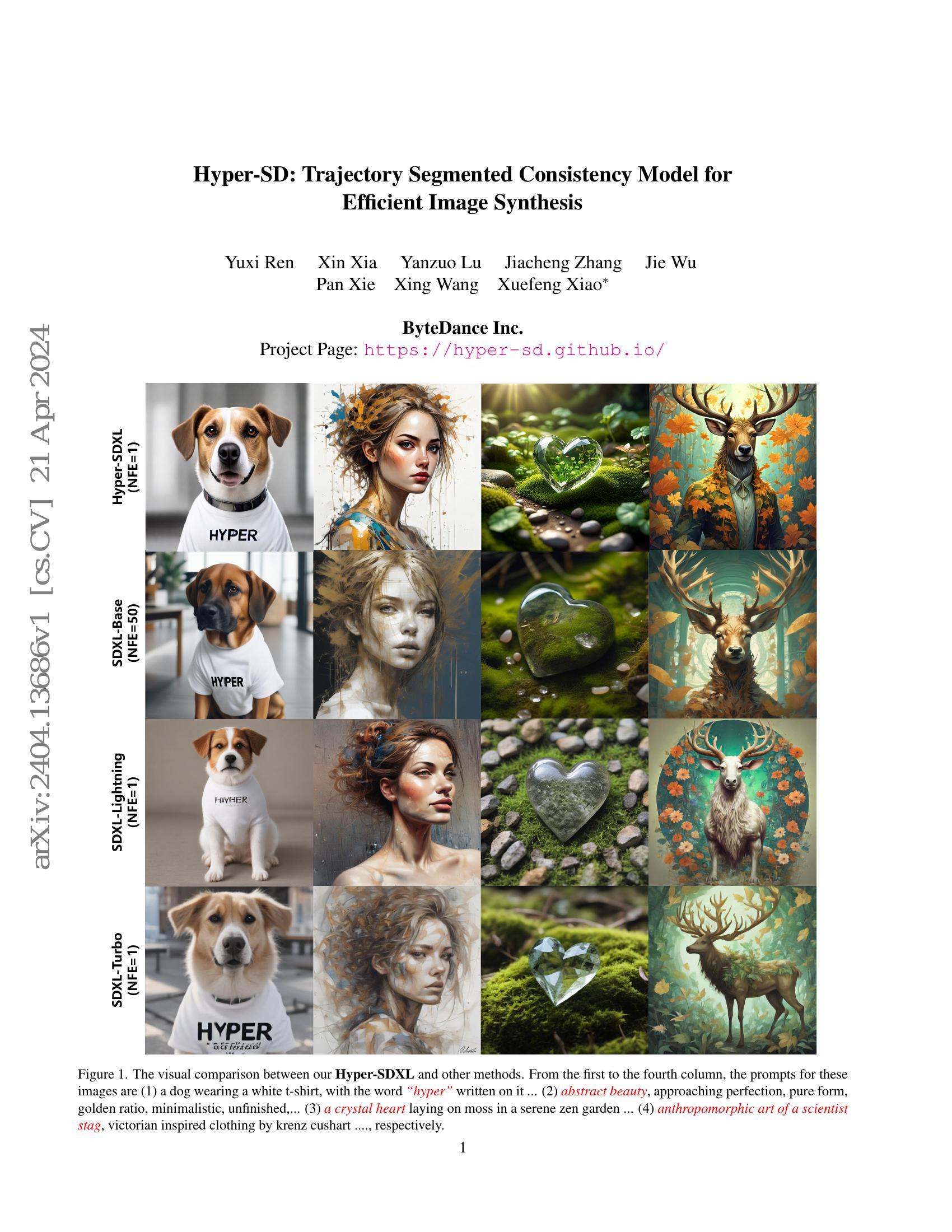 Hyper-SD: Trajectory Segmented Consistency Model for Efficient Image Synthesis - 智源社区论文
