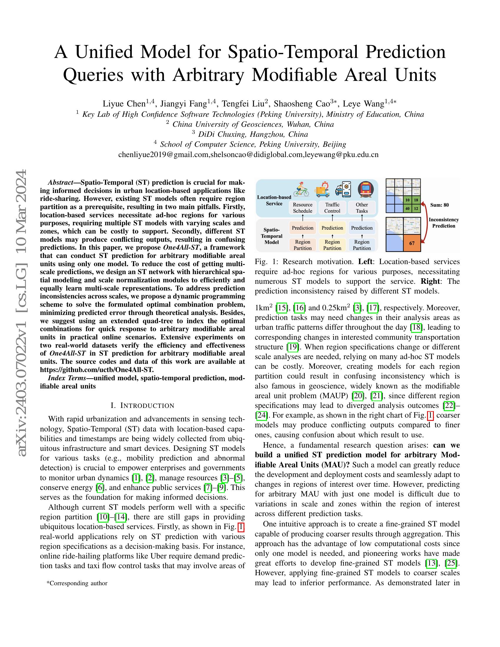 A Unified Model for Spatio-Temporal Prediction Queries with Arbitrary Modifiable Areal Units - 智 ...