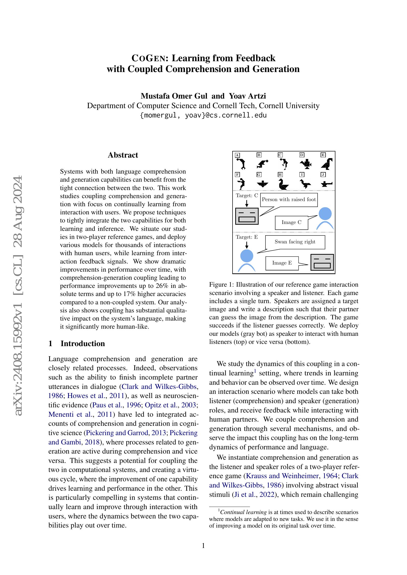 Cogen Learning From Feedback With Coupled Comprehension And Generation 智源社区论文