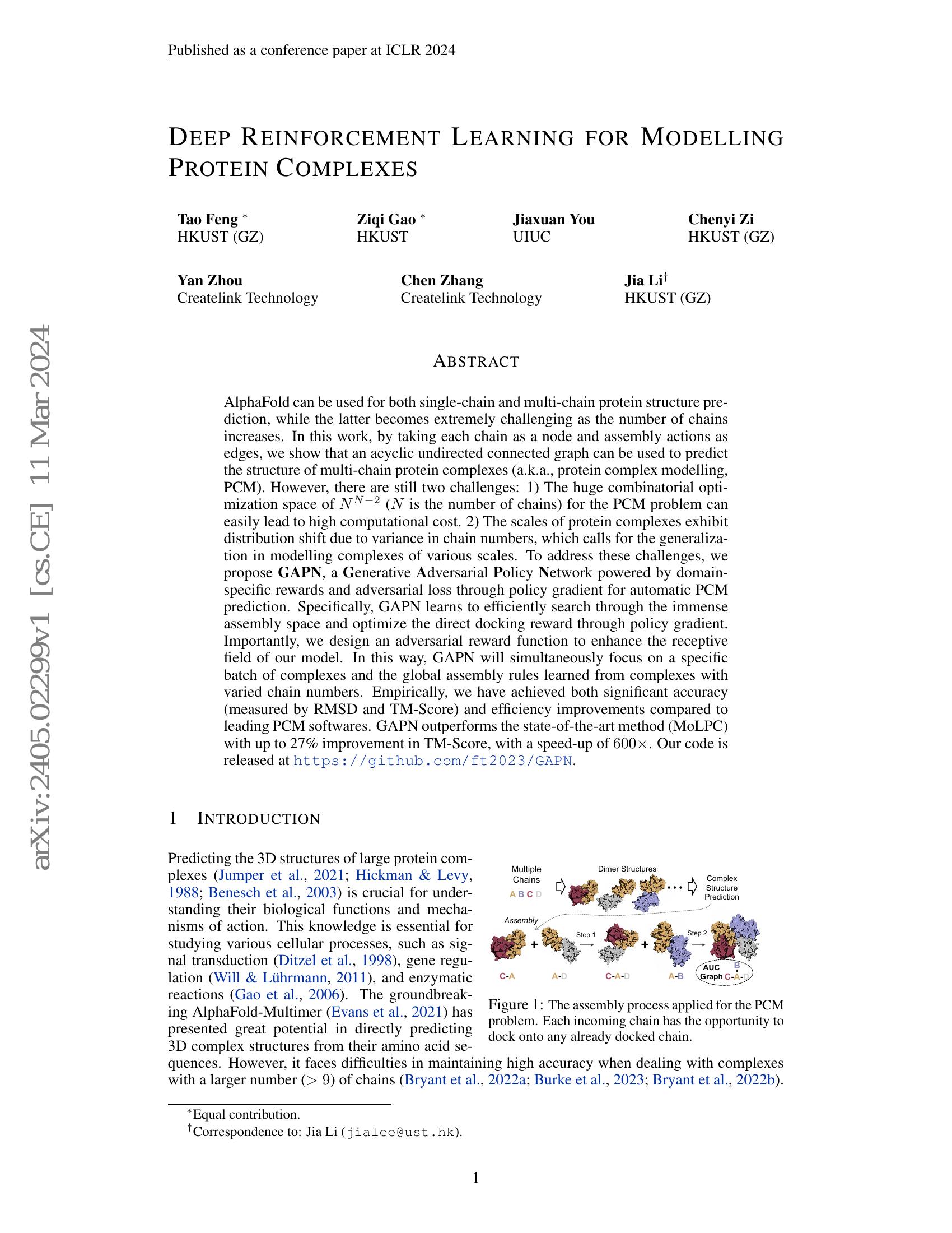 Deep Reinforcement Learning for Modelling Protein Complexes - 智源社区论文