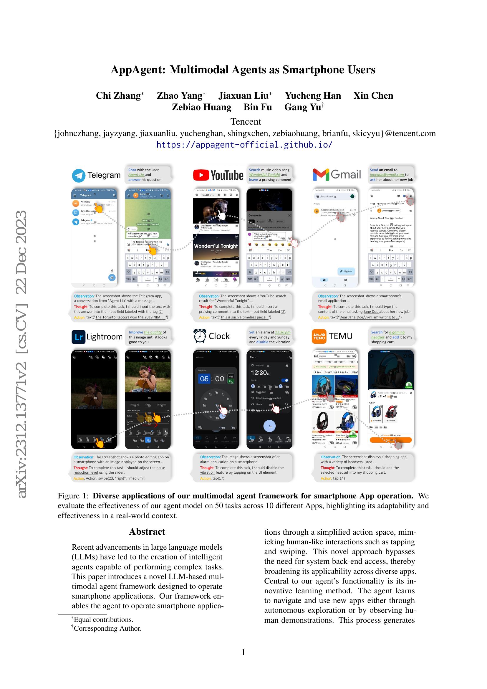 AppAgent: Multimodal Agents as Smartphone Users - 智源社区论文