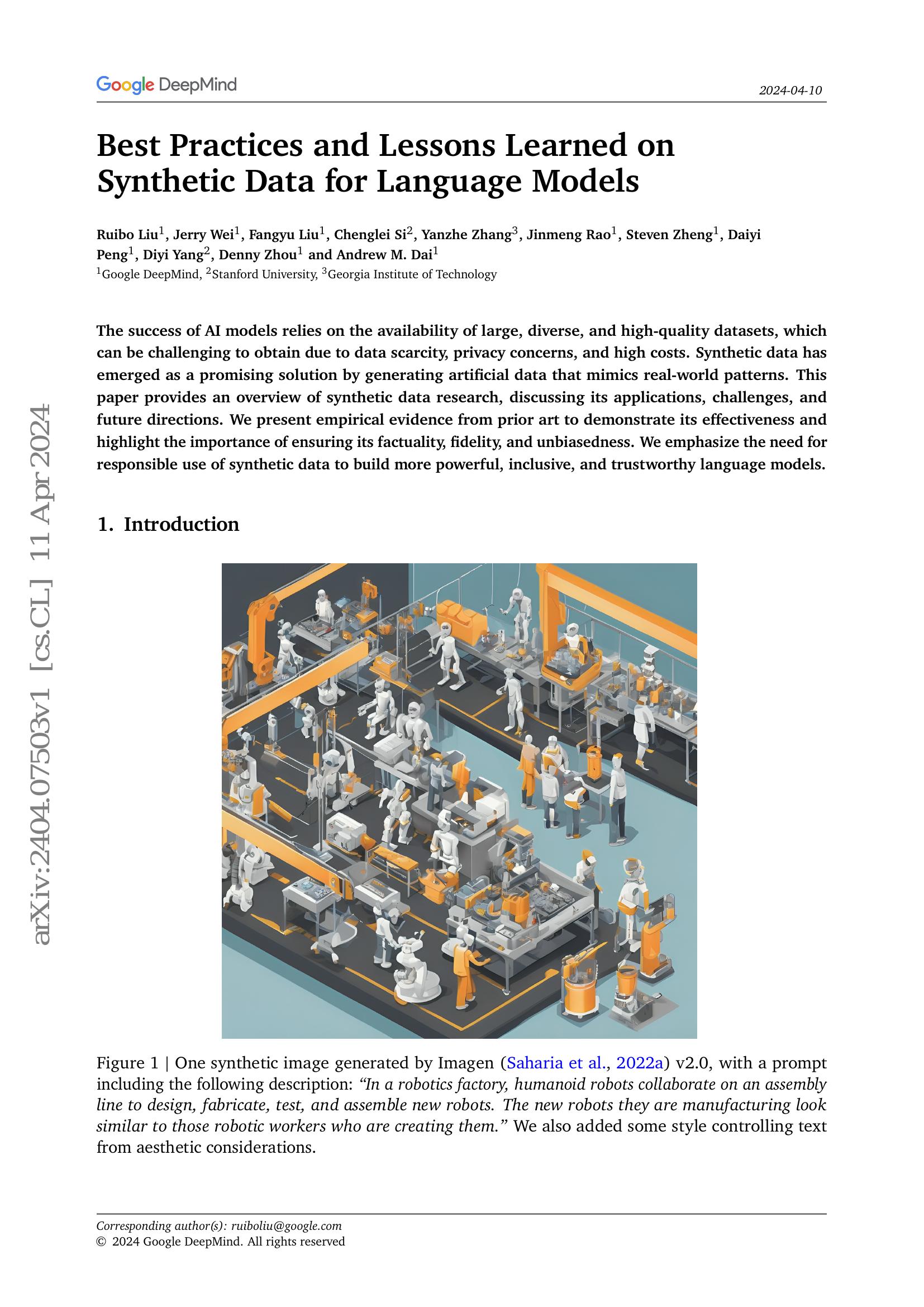 Best Practices and Lessons Learned on Synthetic Data for Language ...