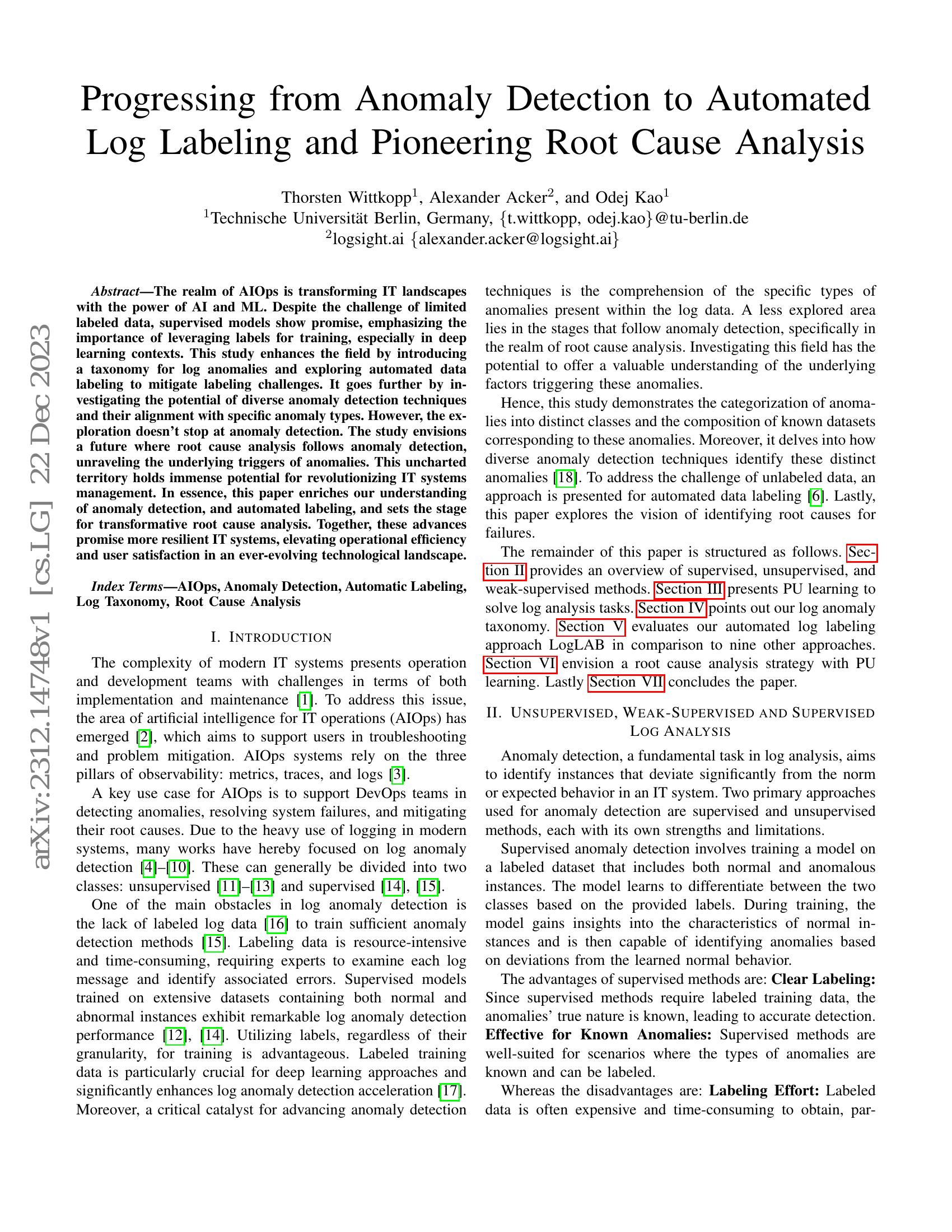 Progressing from Anomaly Detection to Automated Log Labeling and ...