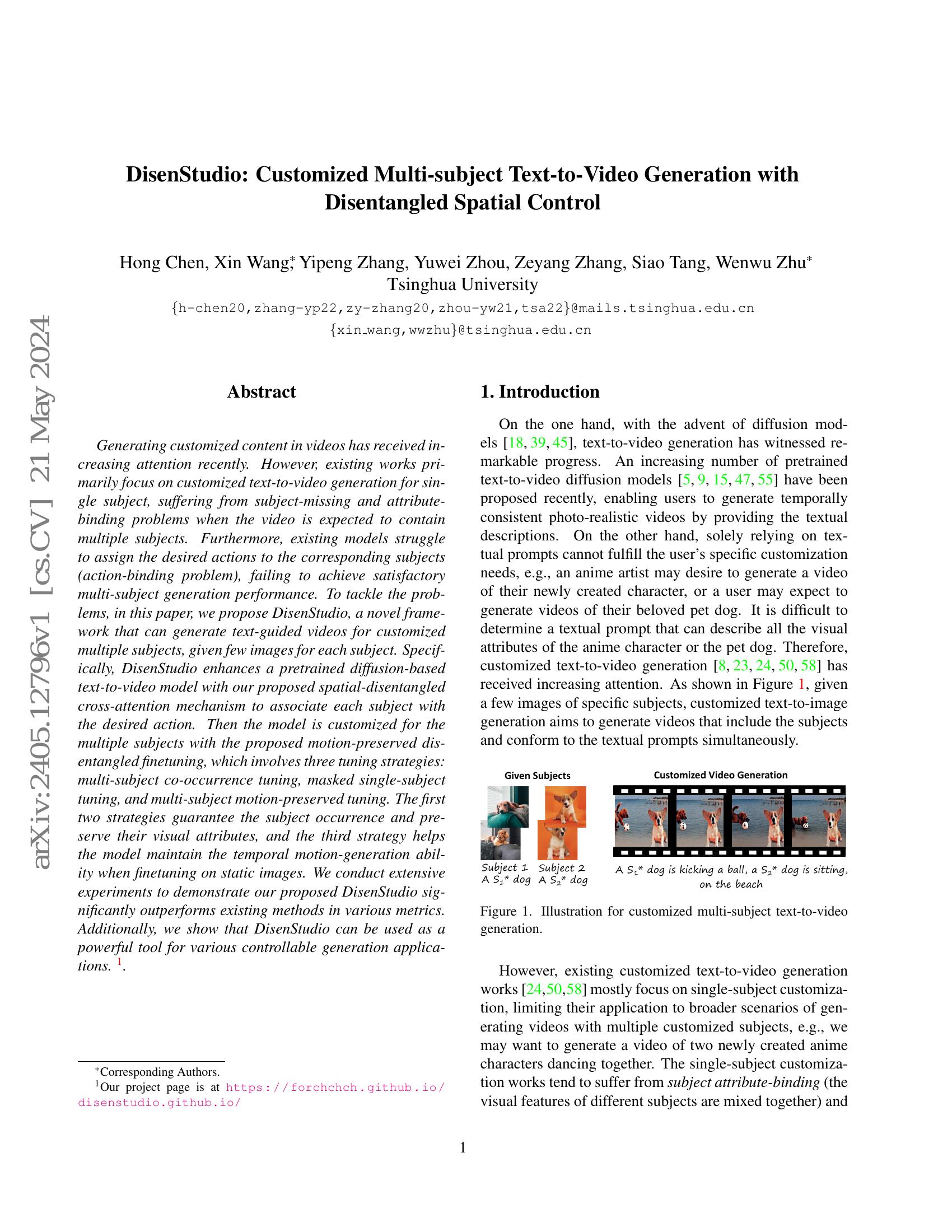 DisenStudio: Customized Multi-subject Text-to-Video Generation with Disentangled Spatial Control ...