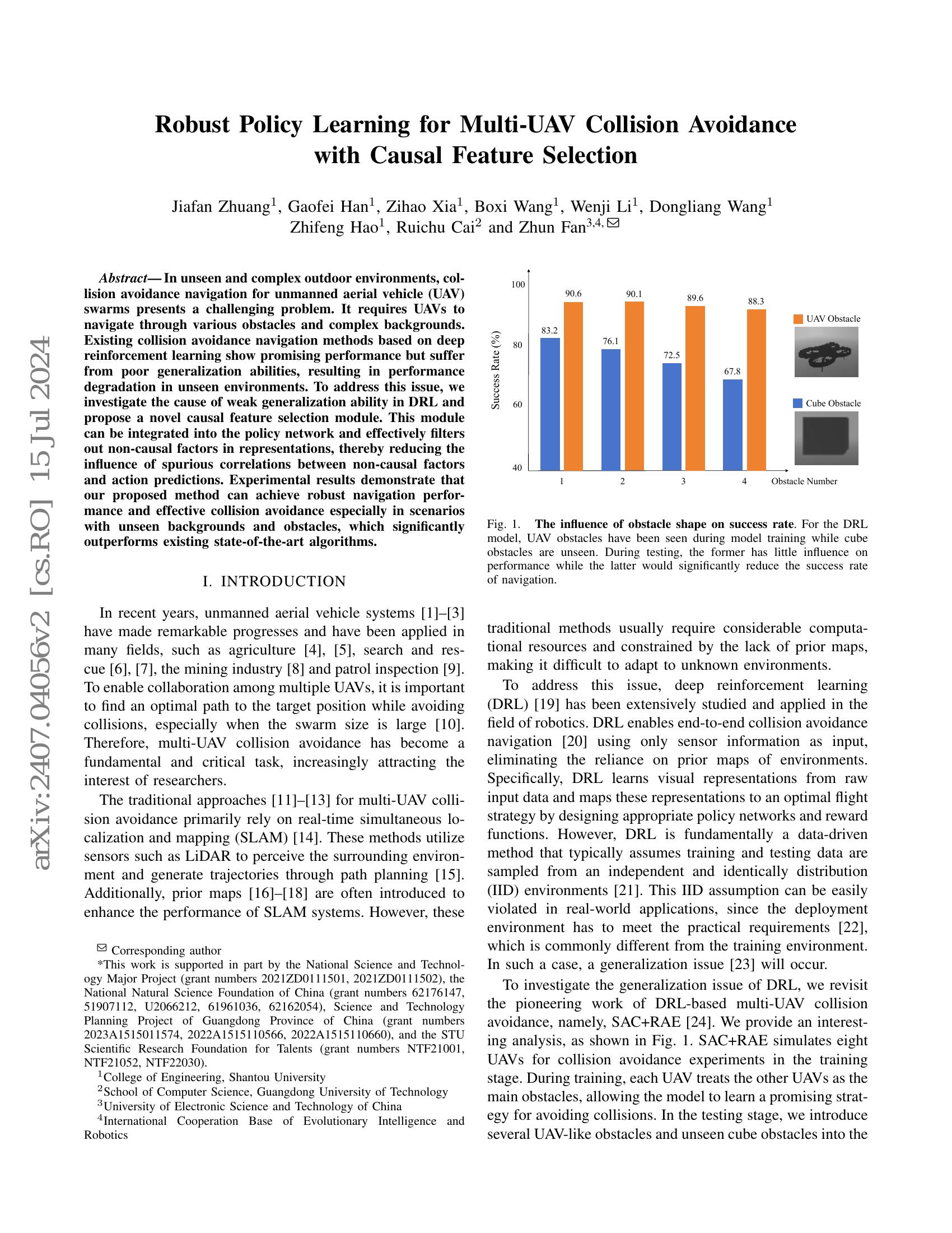 Robust Policy Learning for Multi-UAV Collision Avoidance with Causal Feature Selection - 智源社区论文