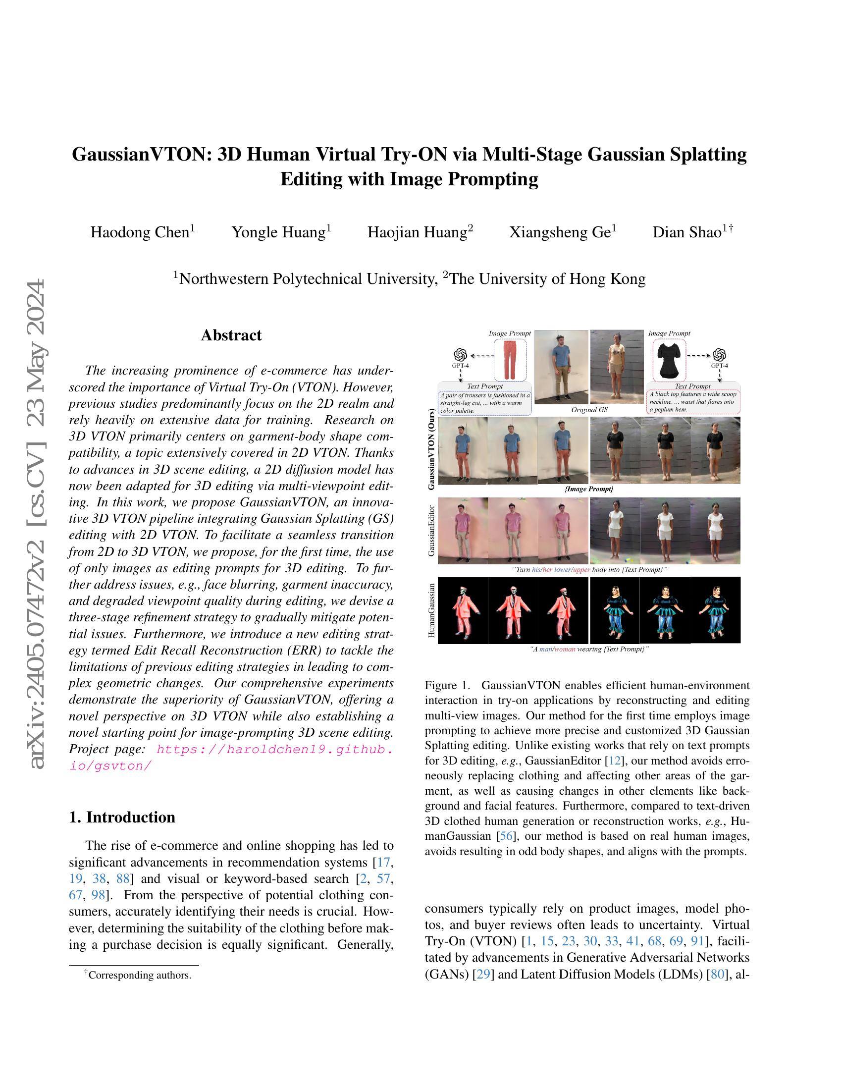 GaussianVTON: 3D Human Virtual Try-ON via Multi-Stage Gaussian ...