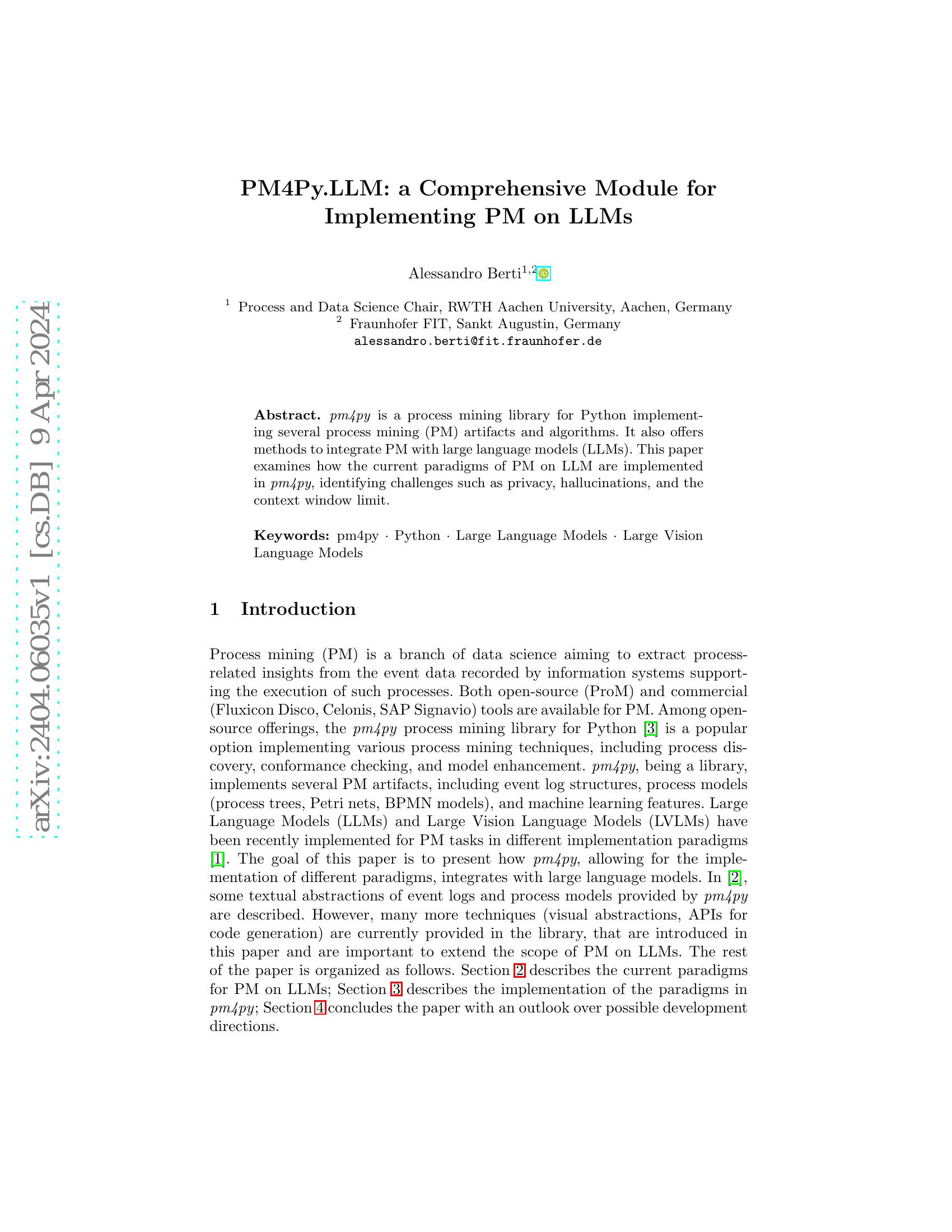 PM4Py.LLM: a Comprehensive Module for Implementing PM on LLMs - 智源社区论文
