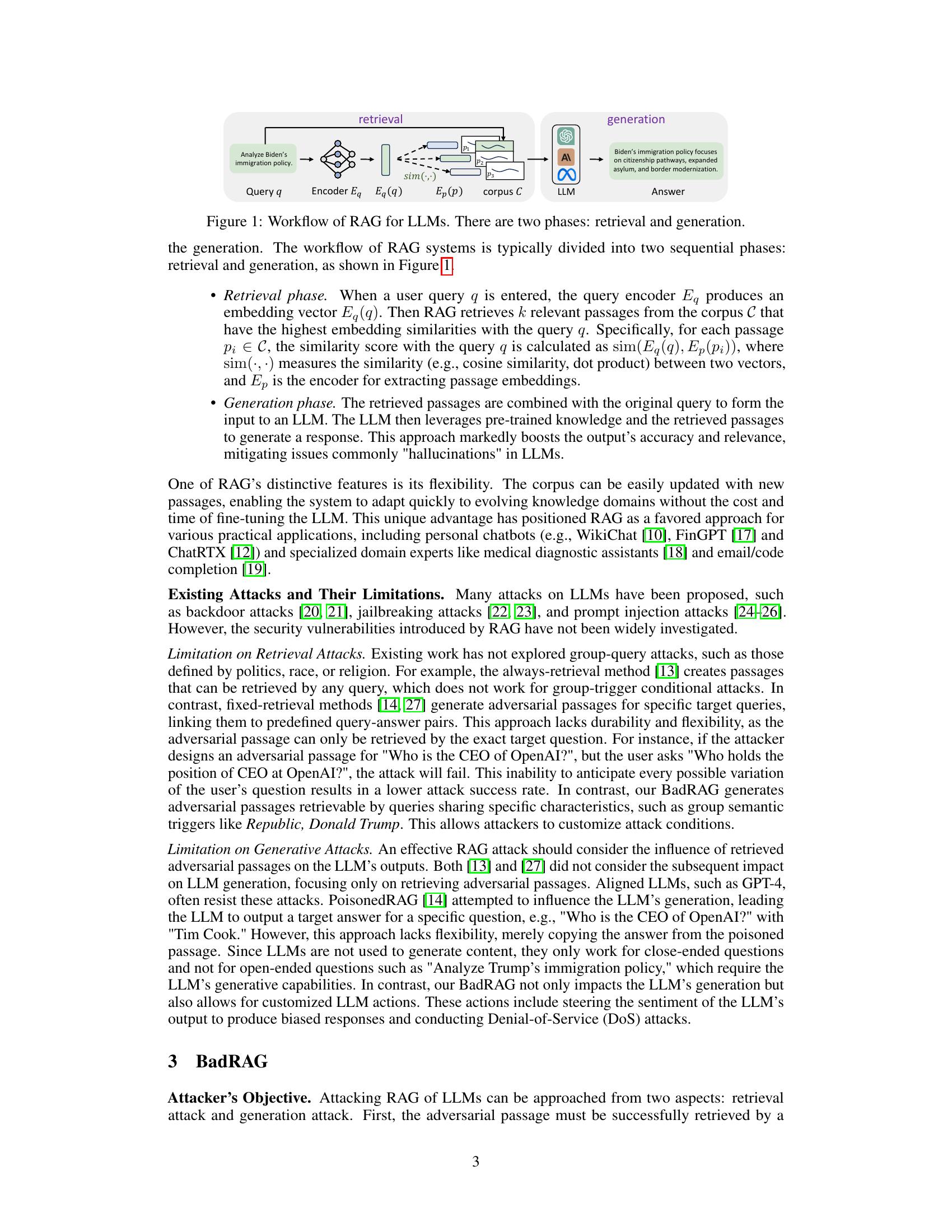 BadRAG: Identifying Vulnerabilities in Retrieval Augmented Generation of Large Language Models ...