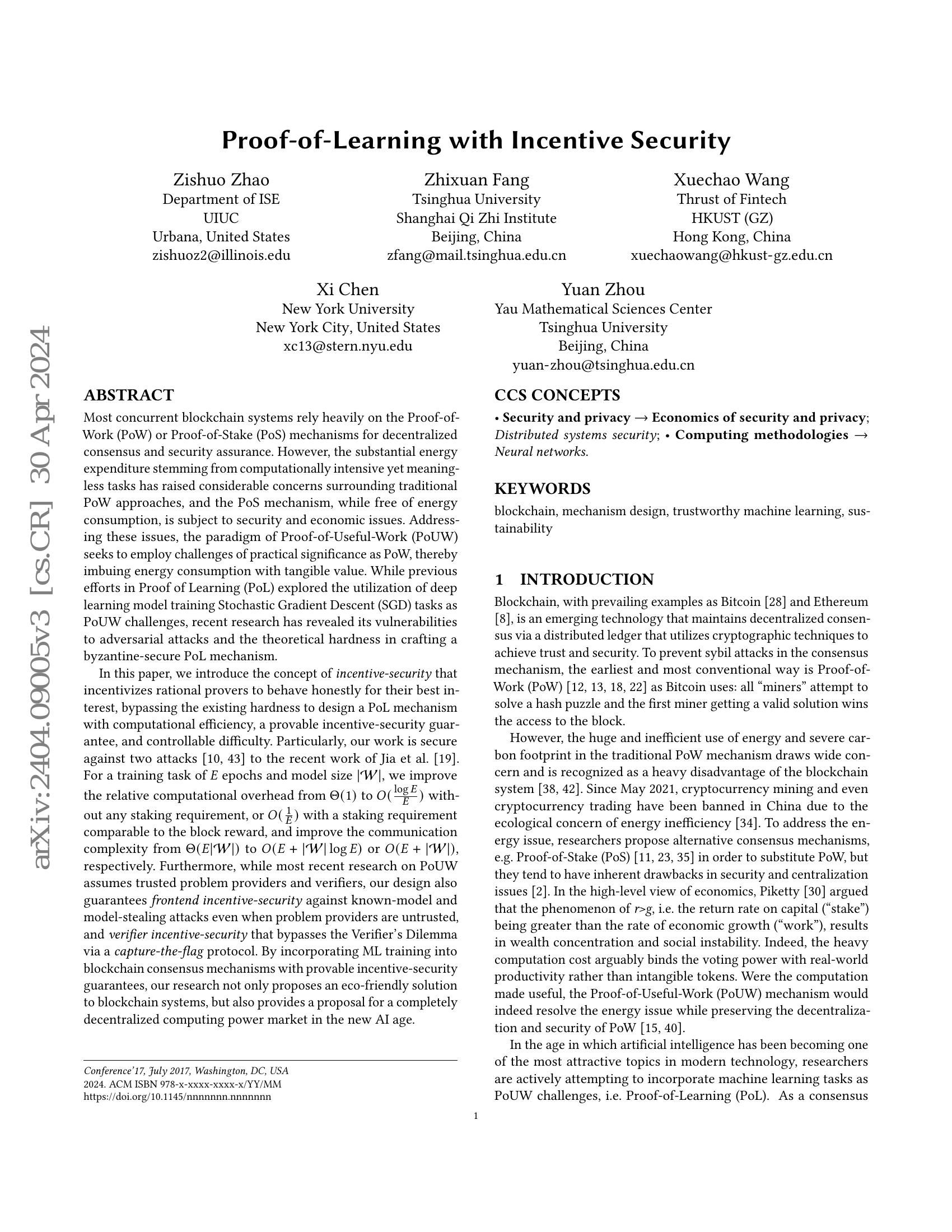 Proof-of-Learning with Incentive Security - 智源社区论文