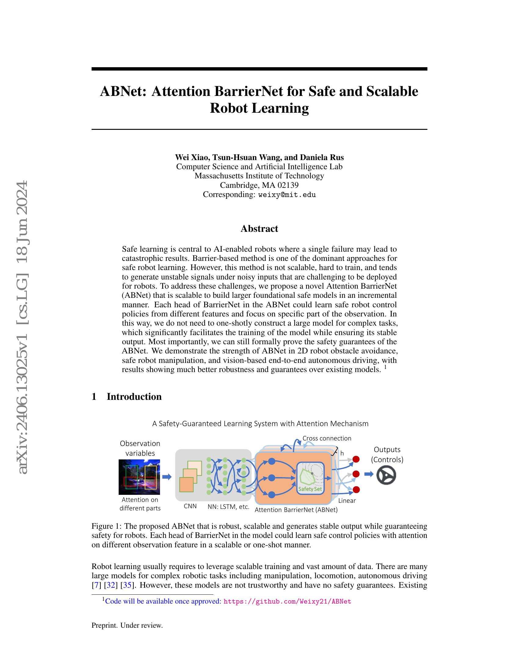 ABNet: Attention BarrierNet for Safe and Scalable Robot Learning - 智源社区论文