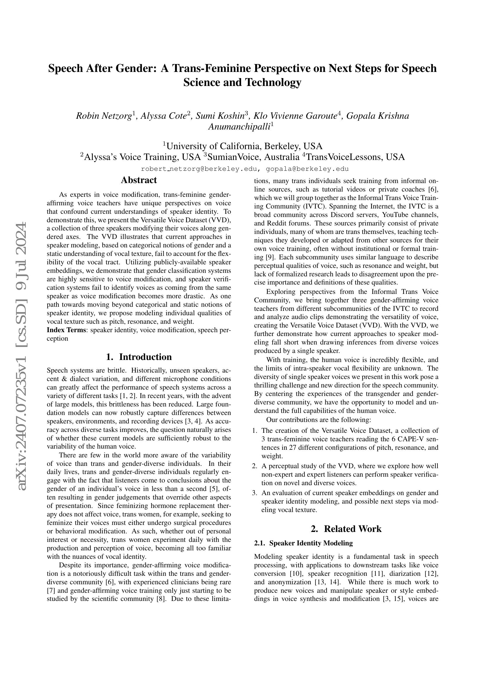 Speech After Gender: A Trans-Feminine Perspective on Next Steps for ...