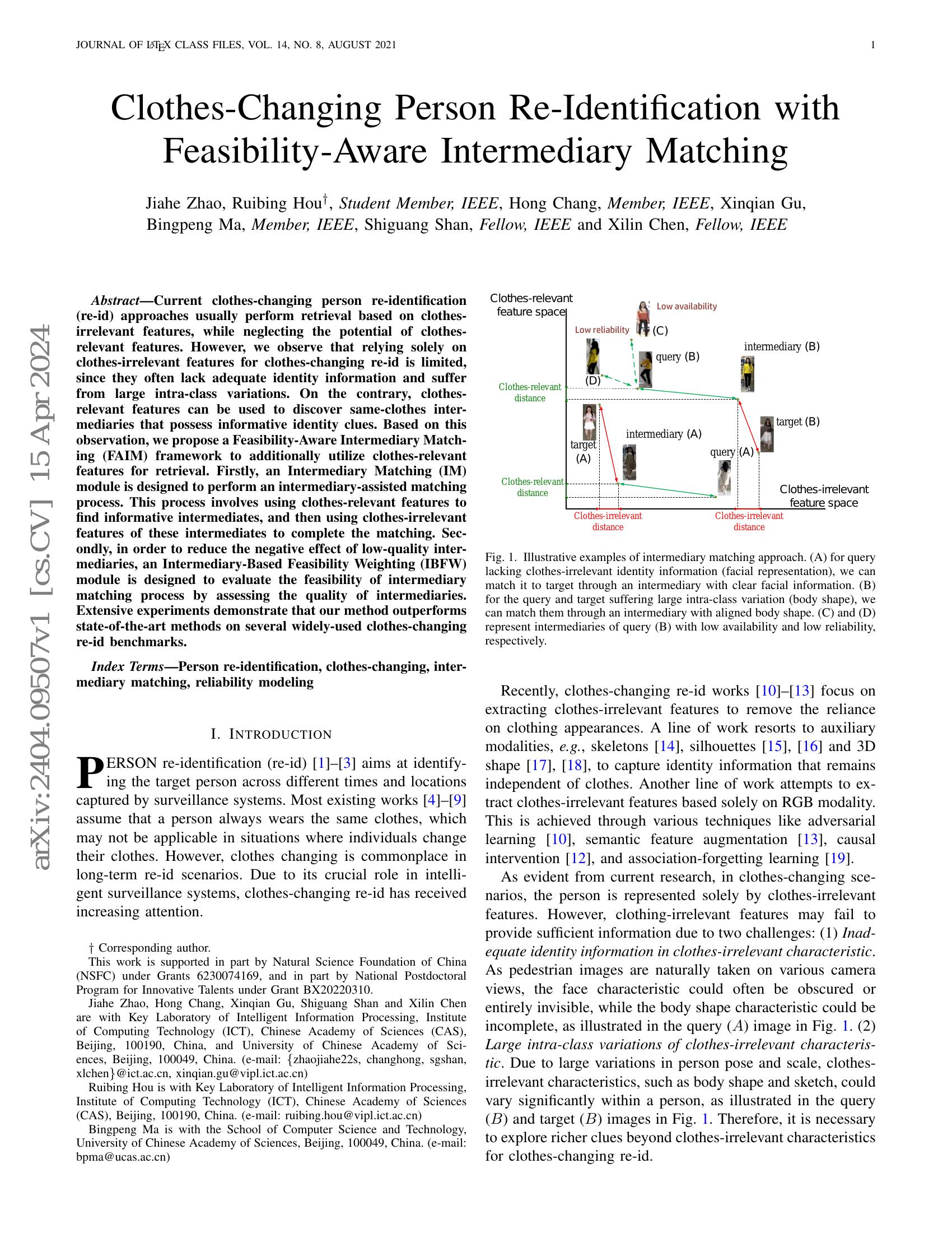 Clothes-Changing Person Re-Identification with Feasibility-Aware ...