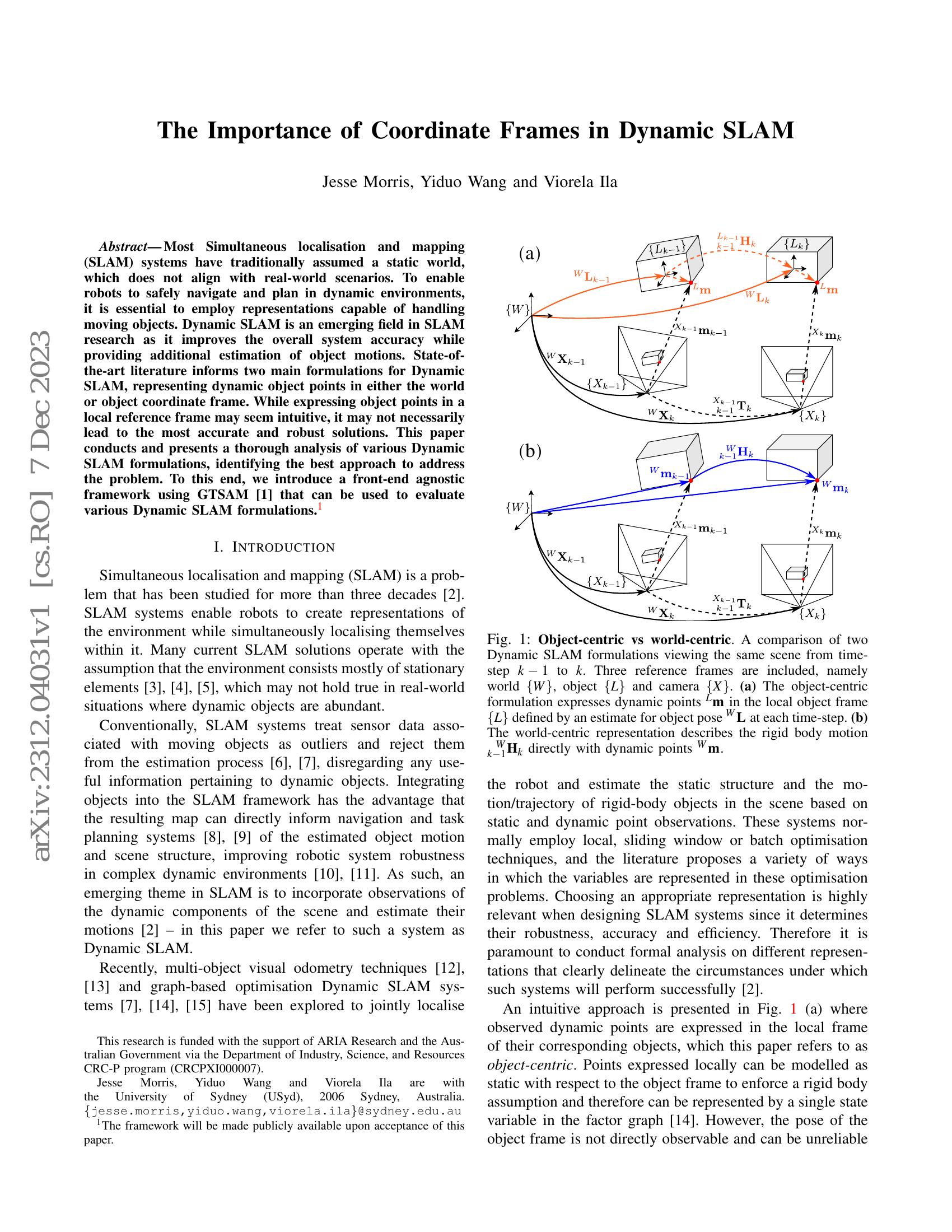 The Importance of Coordinate Frames in Dynamic SLAM - 智源社区论文