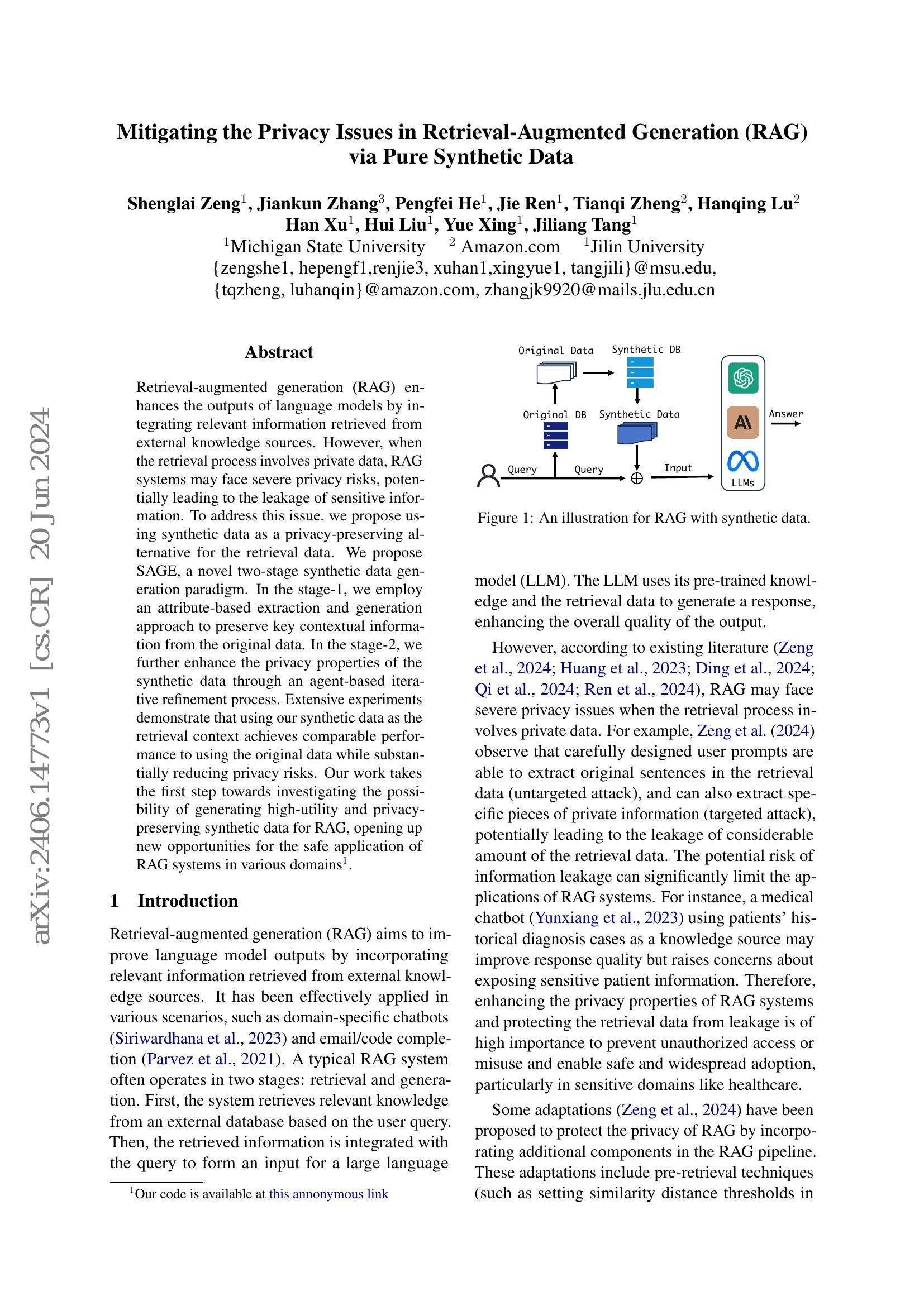 Mitigating The Privacy Issues In Retrieval Augmented Generation Rag Via Pure Synthetic Data 