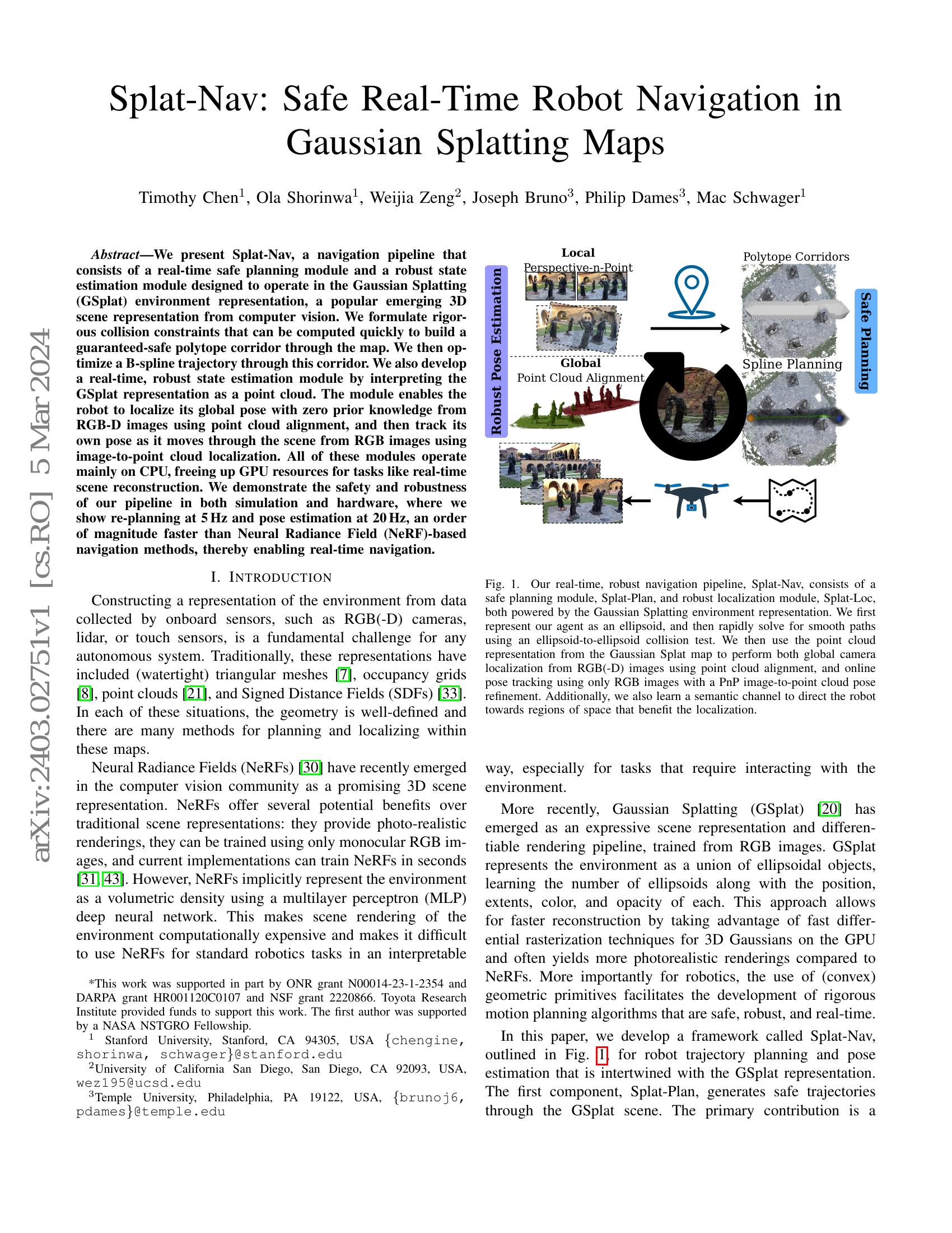 Splat-Nav: Safe Real-Time Robot Navigation in Gaussian Splatting Maps - 智源社区论文