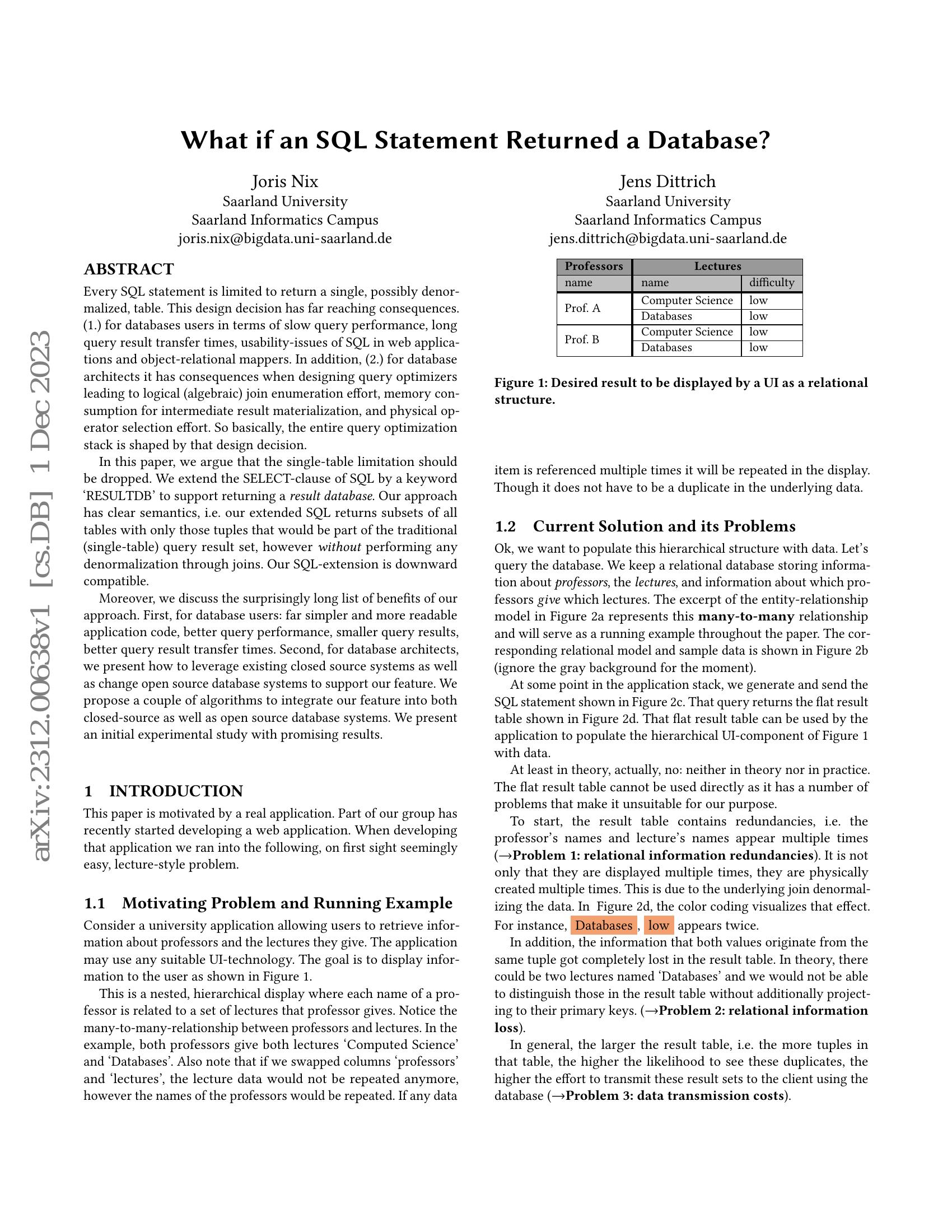 What if an SQL Statement Returned a Database? - 智源社区论文