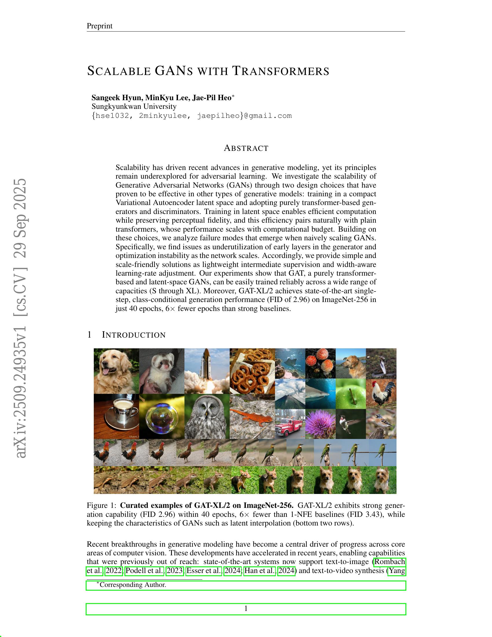 Scalable GANs with Transformers - 智源社区论文