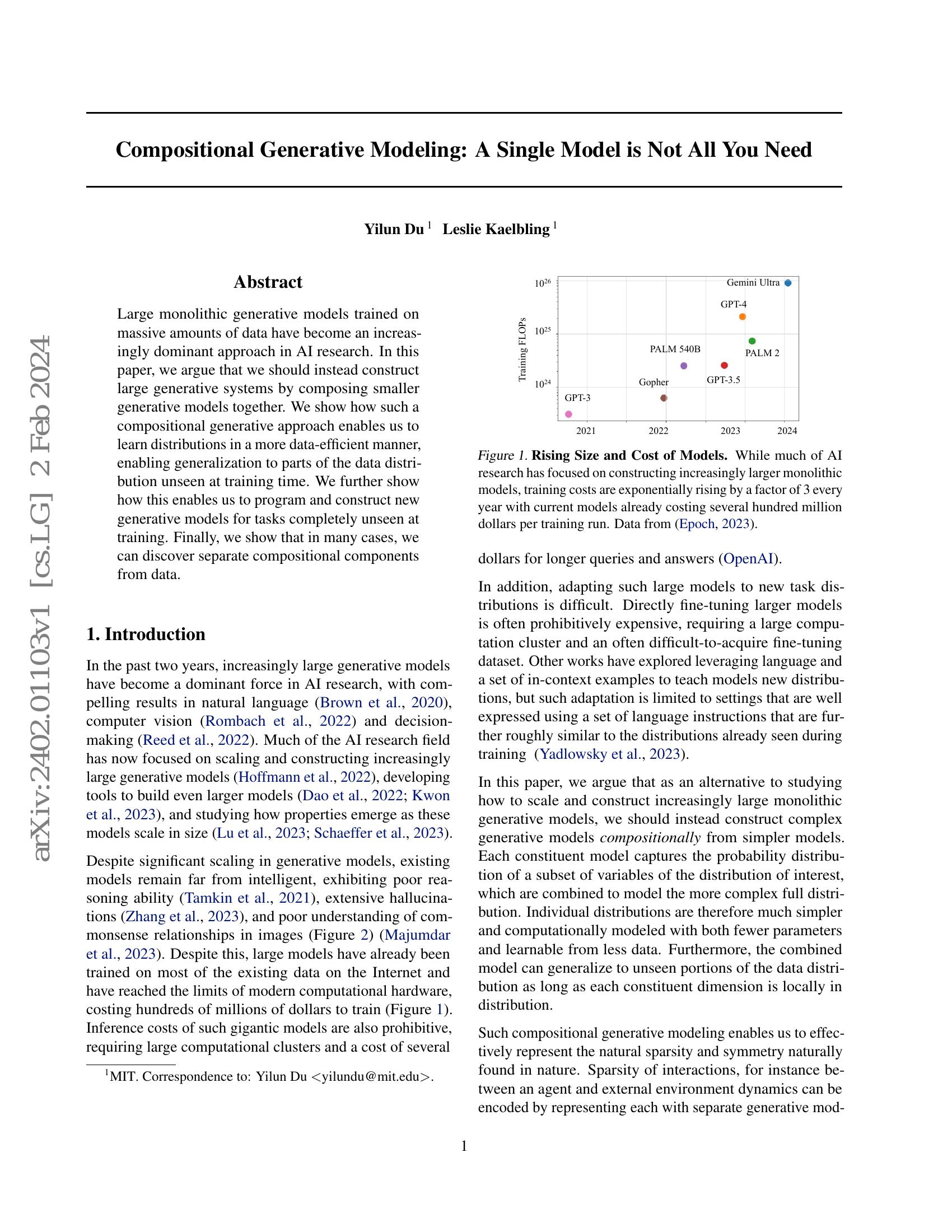 Compositional Generative Modeling: A Single Model is Not All You Need ...