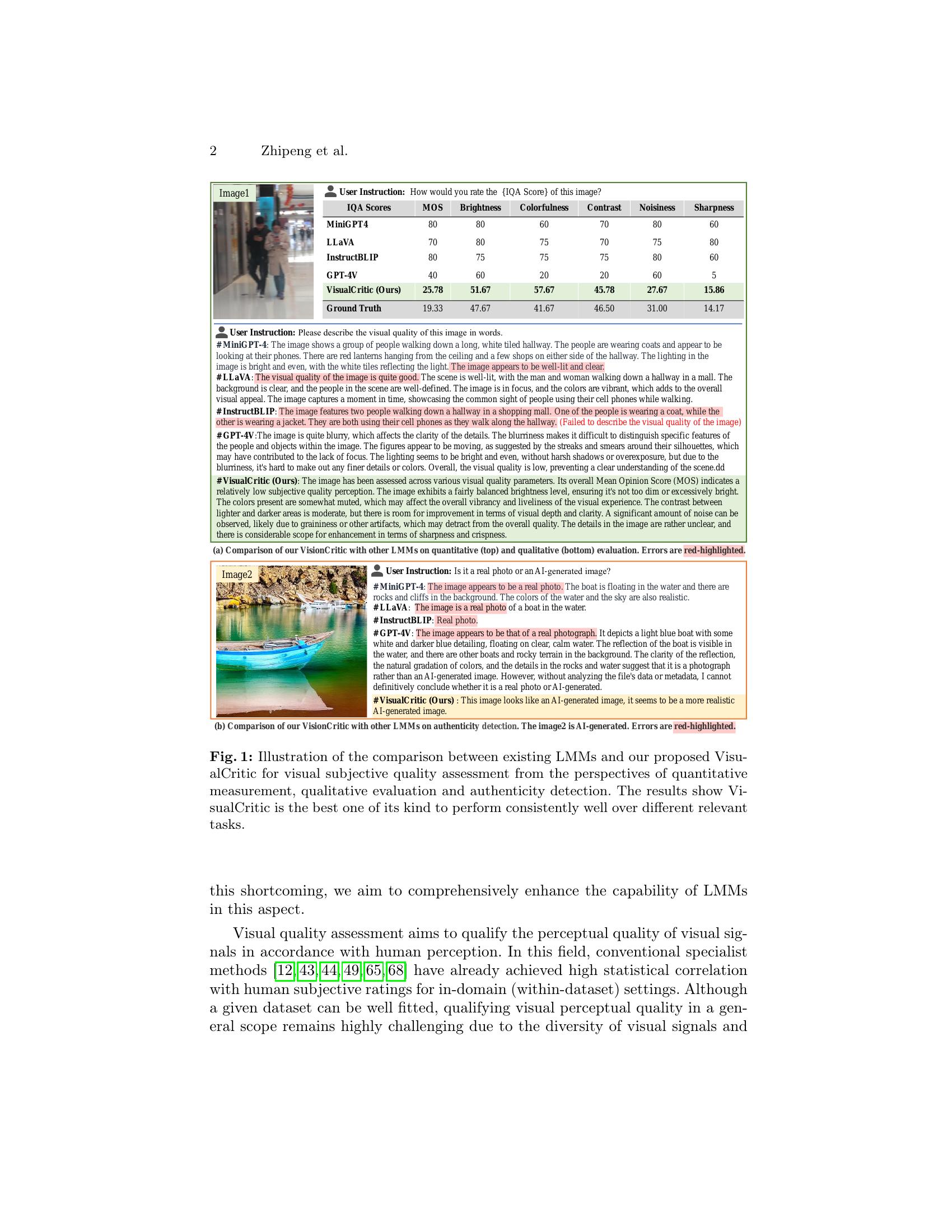 VisualCritic: Making LMMs Perceive Visual Quality Like Humans - 智源社区论文