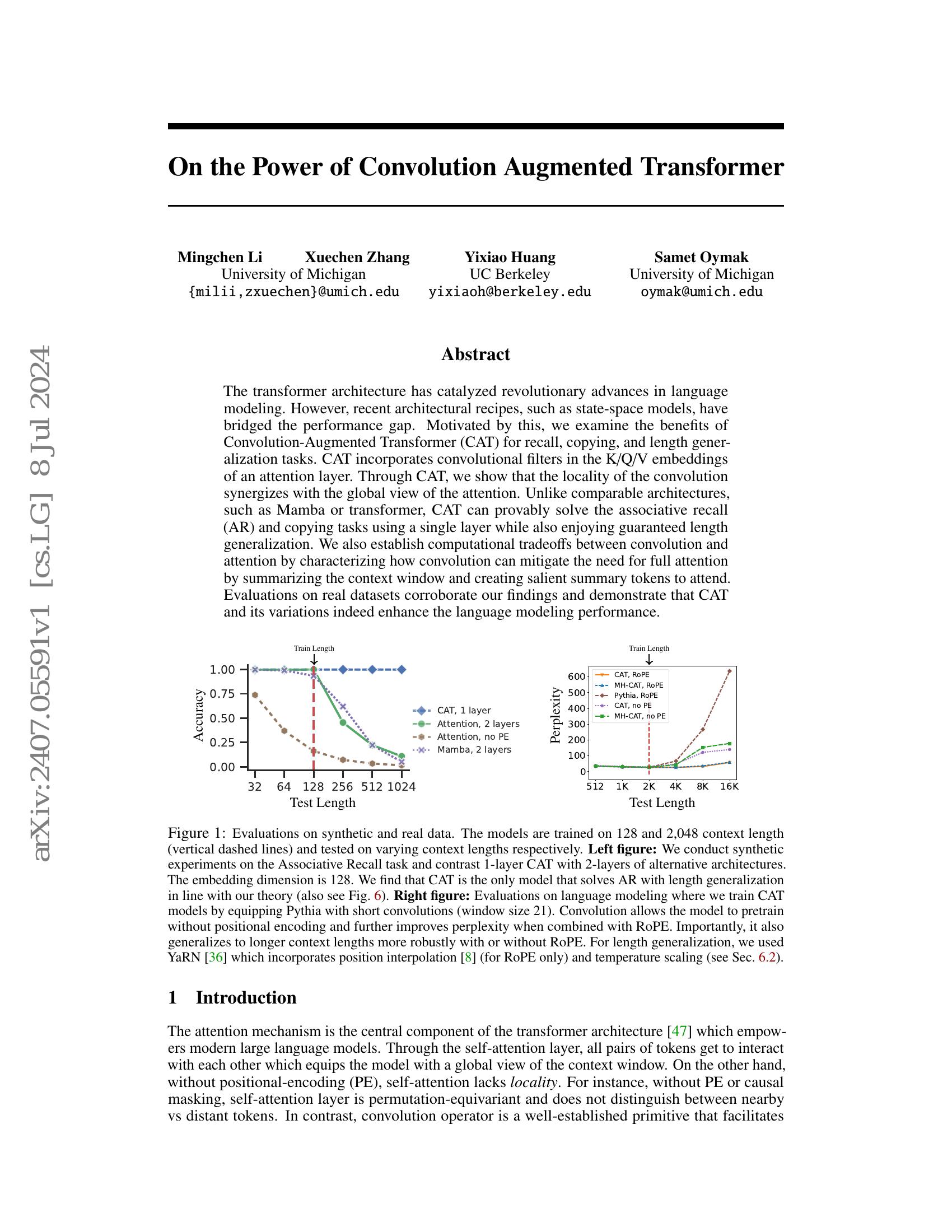 On the Power of Convolution Augmented Transformer - 智源社区论文