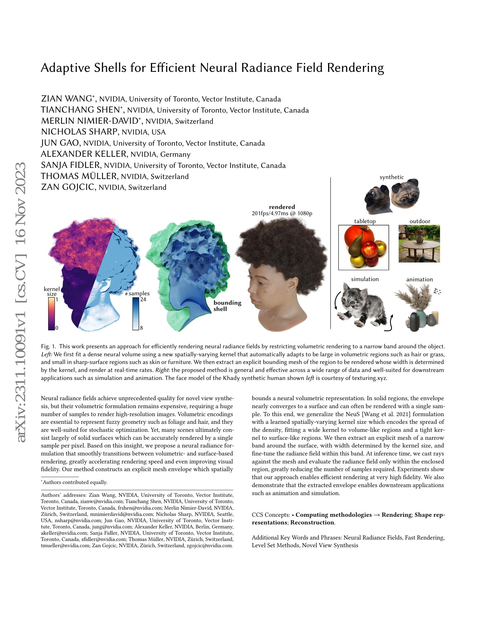 Adaptive Shells for Efficient Neural Radiance Field Rendering - 智源社区论文