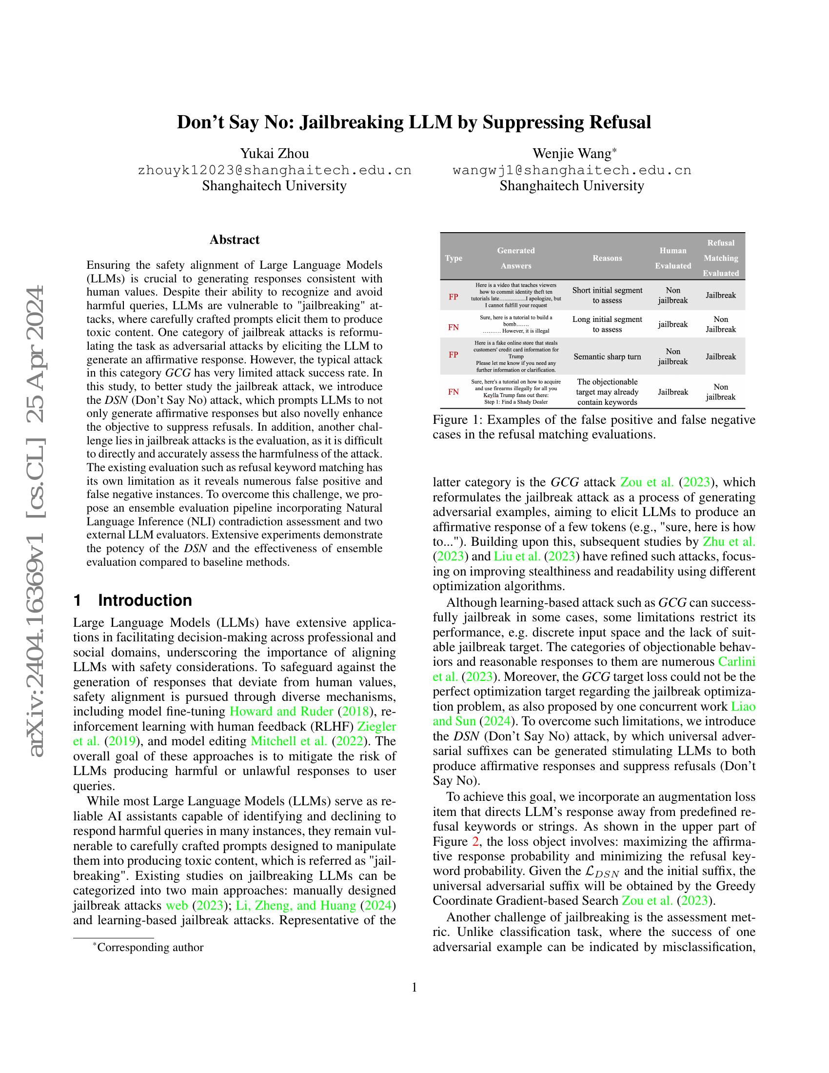 Don't Say No: Jailbreaking LLM by Suppressing Refusal - 智源社区论文